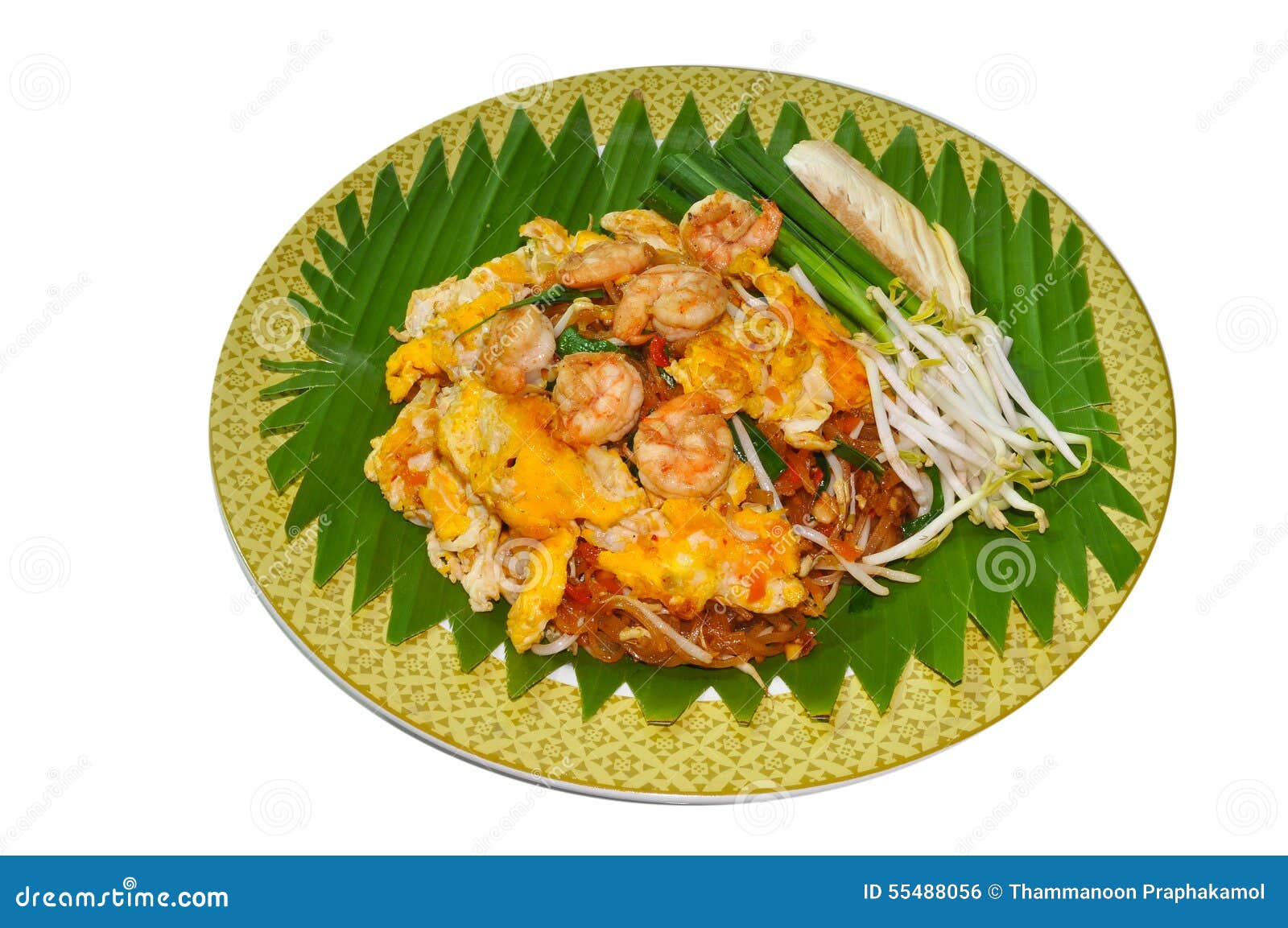 Fried Rice Sticks Con El Camarón Foto de archivo - Imagen de brote ...