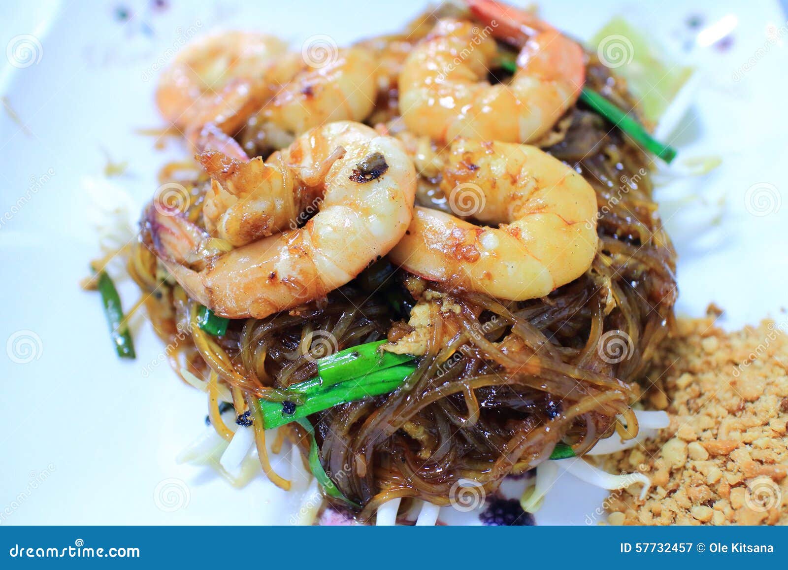 Fried Rice Sticks with Shrimp Stock Image - Image of rice, shrimp: 57732457