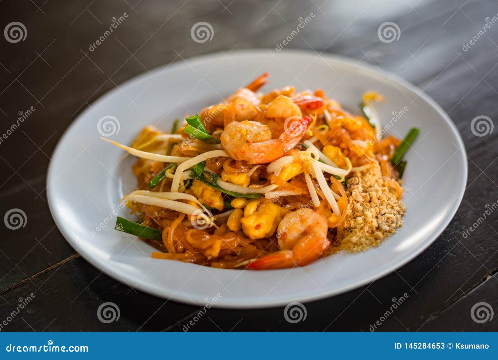Fried Rice Sticks with Shrimp Stock Image - Image of plate, vegetable ...