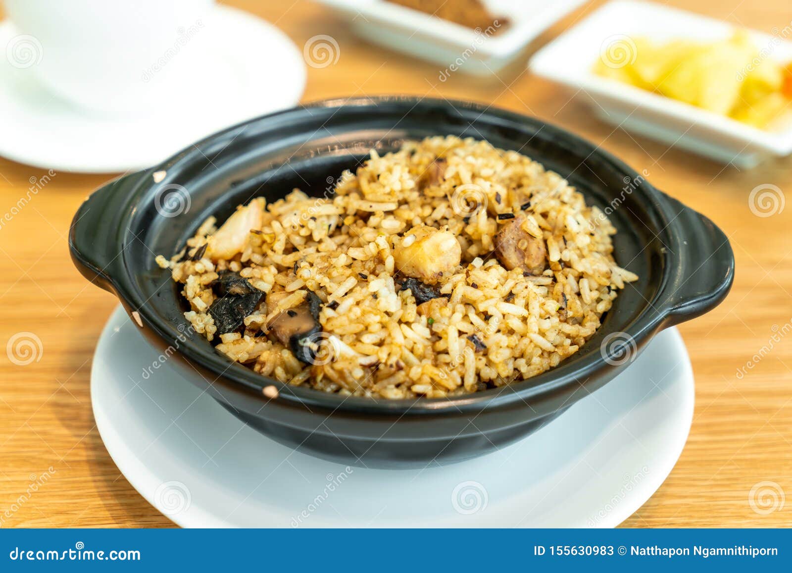 Fried rice with taro stock image. Image of ginkyo, restaurant - 155630983