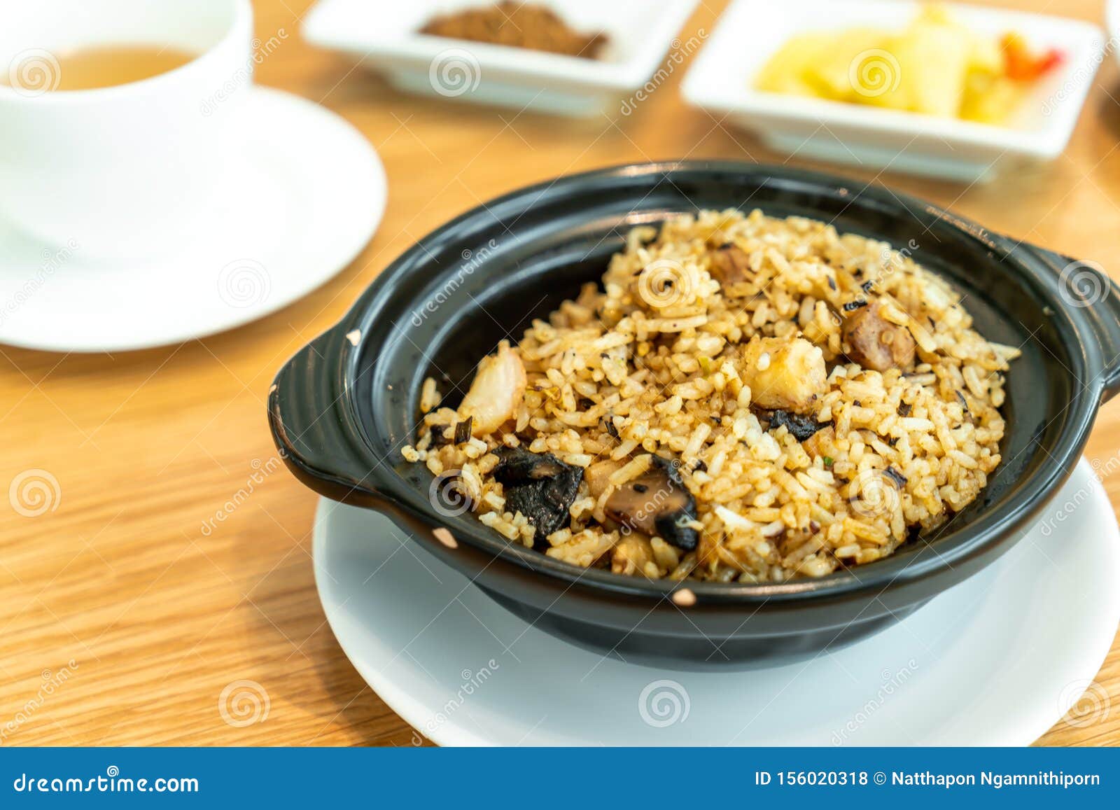 Fried rice with taro stock photo. Image of background - 156020318
