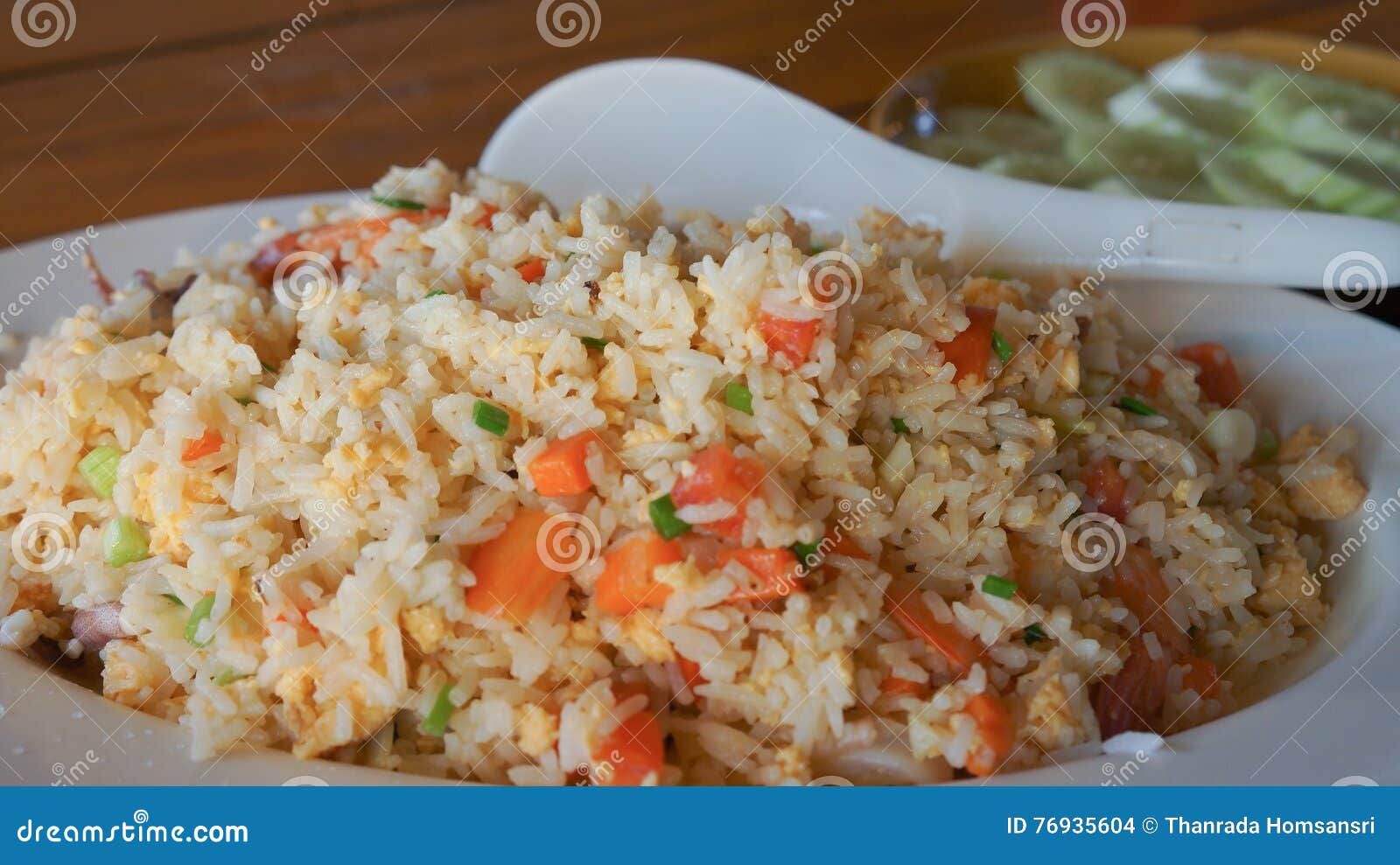 Fried rice with tomato stock photo. Image of lunch, onion - 76935604