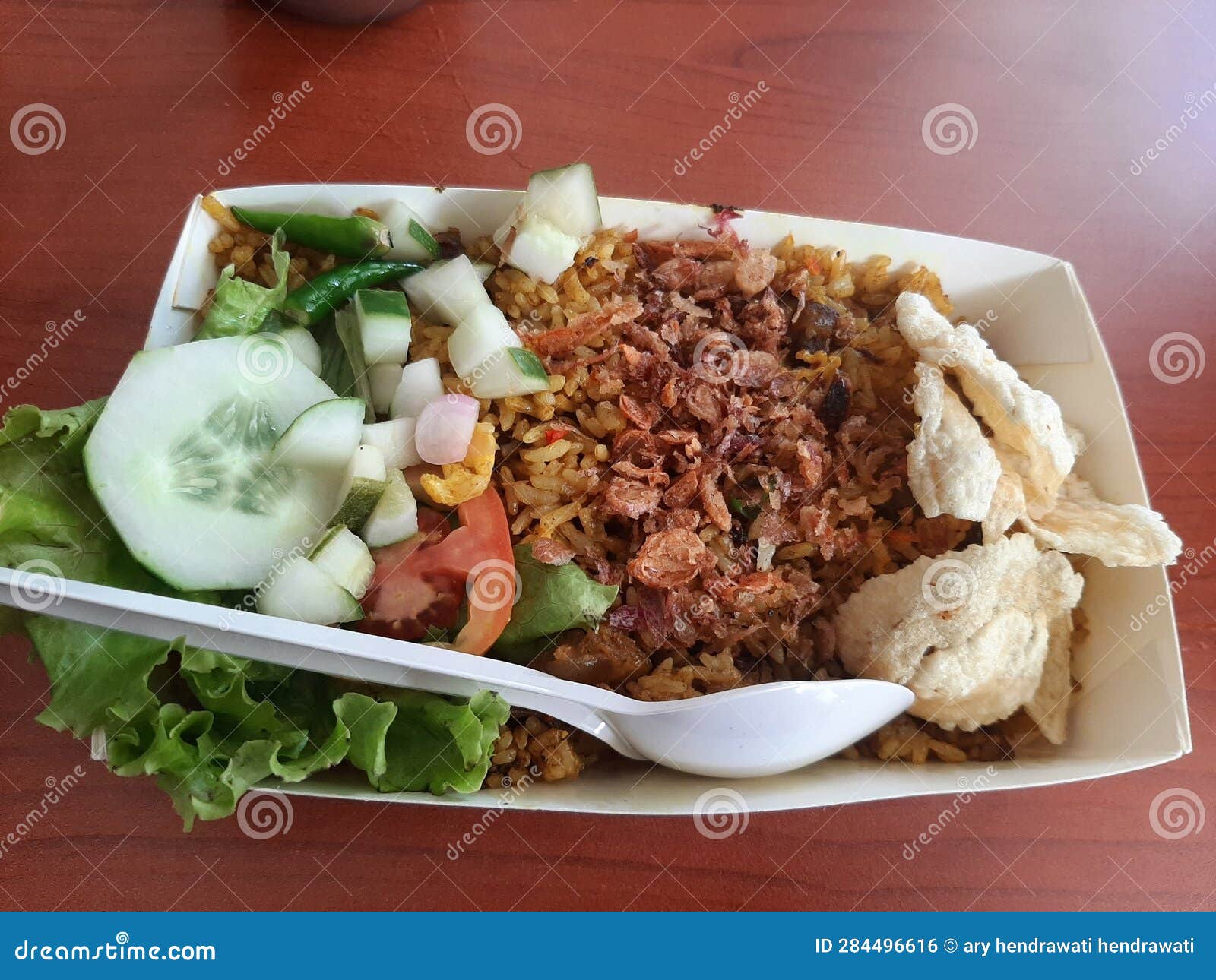 Emping Is A Fried Cracker That Comes From Melinjo Seeds Stock ...