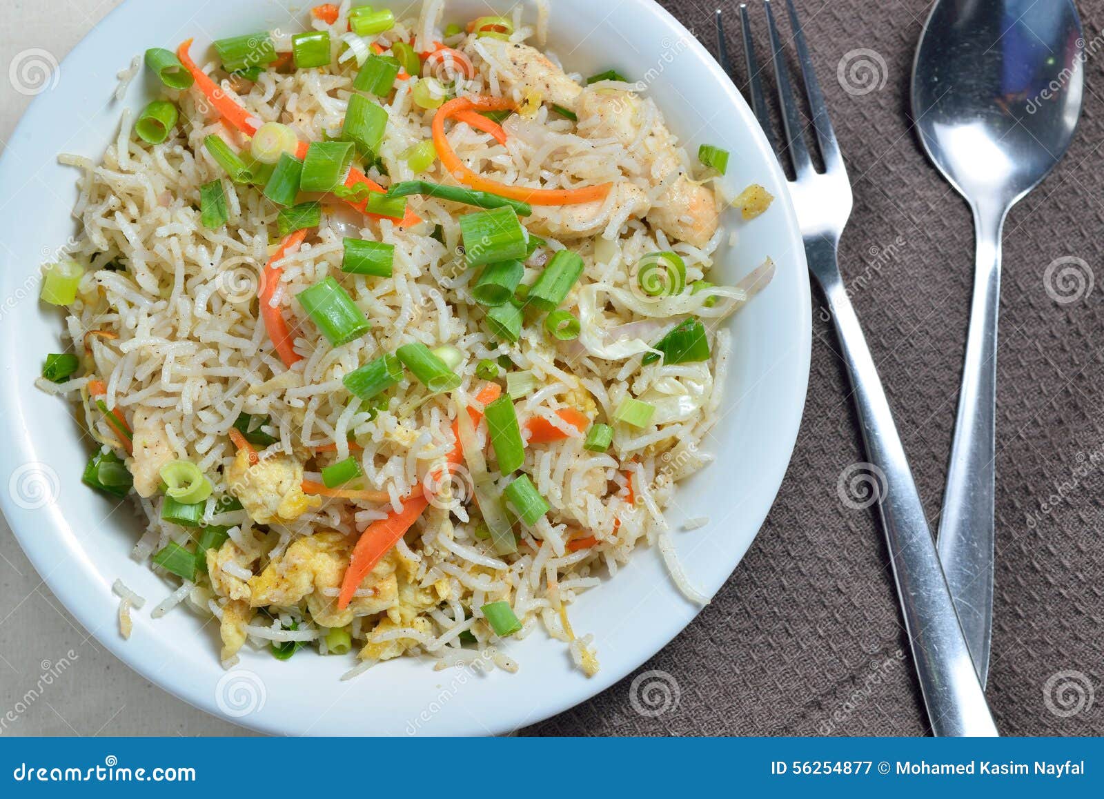 Fried rice stock image. Image of white, cuisine, rice - 56254877