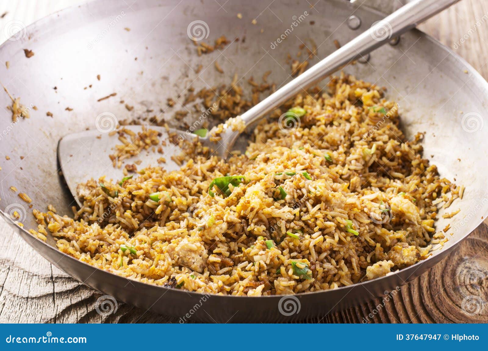 Fried Rice in Wok stock image. Image of asia, goreng - 37647947
