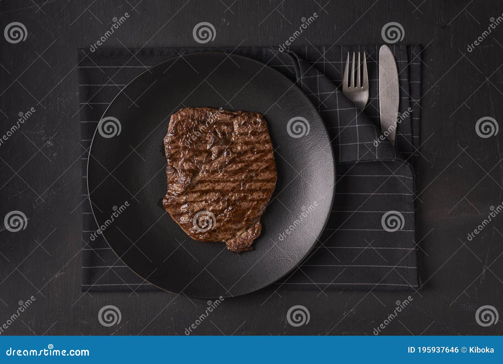 Fried rump steak stock photo. Image of fresh, angus - 195937646