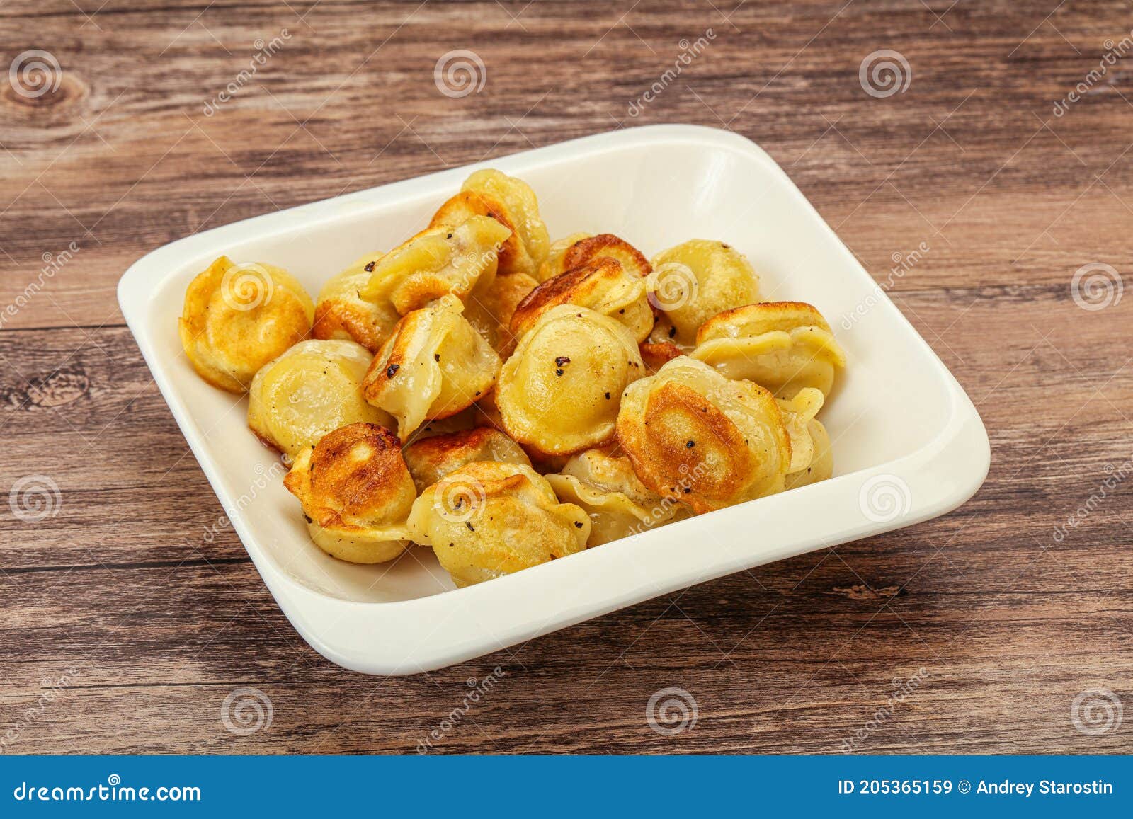 Fried Russian Dumpling with Meat Stock Image - Image of meal, closeup ...