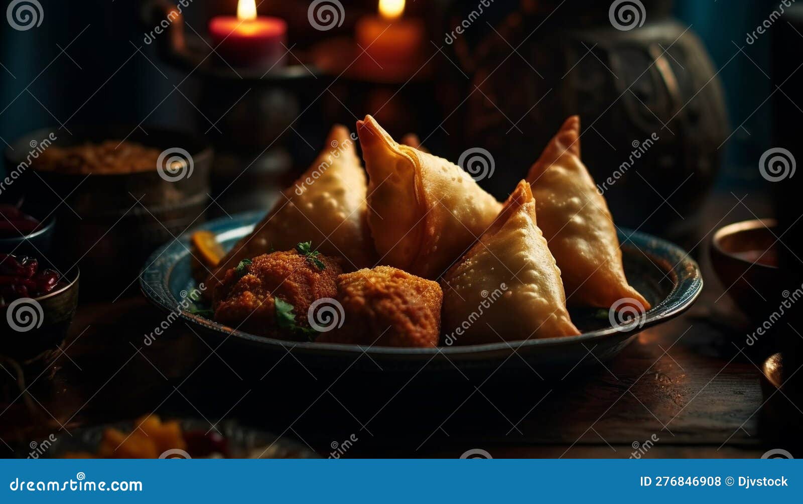 Fried Samosas, Dim Sum, and Dumplings Galore Generated by AI Stock ...