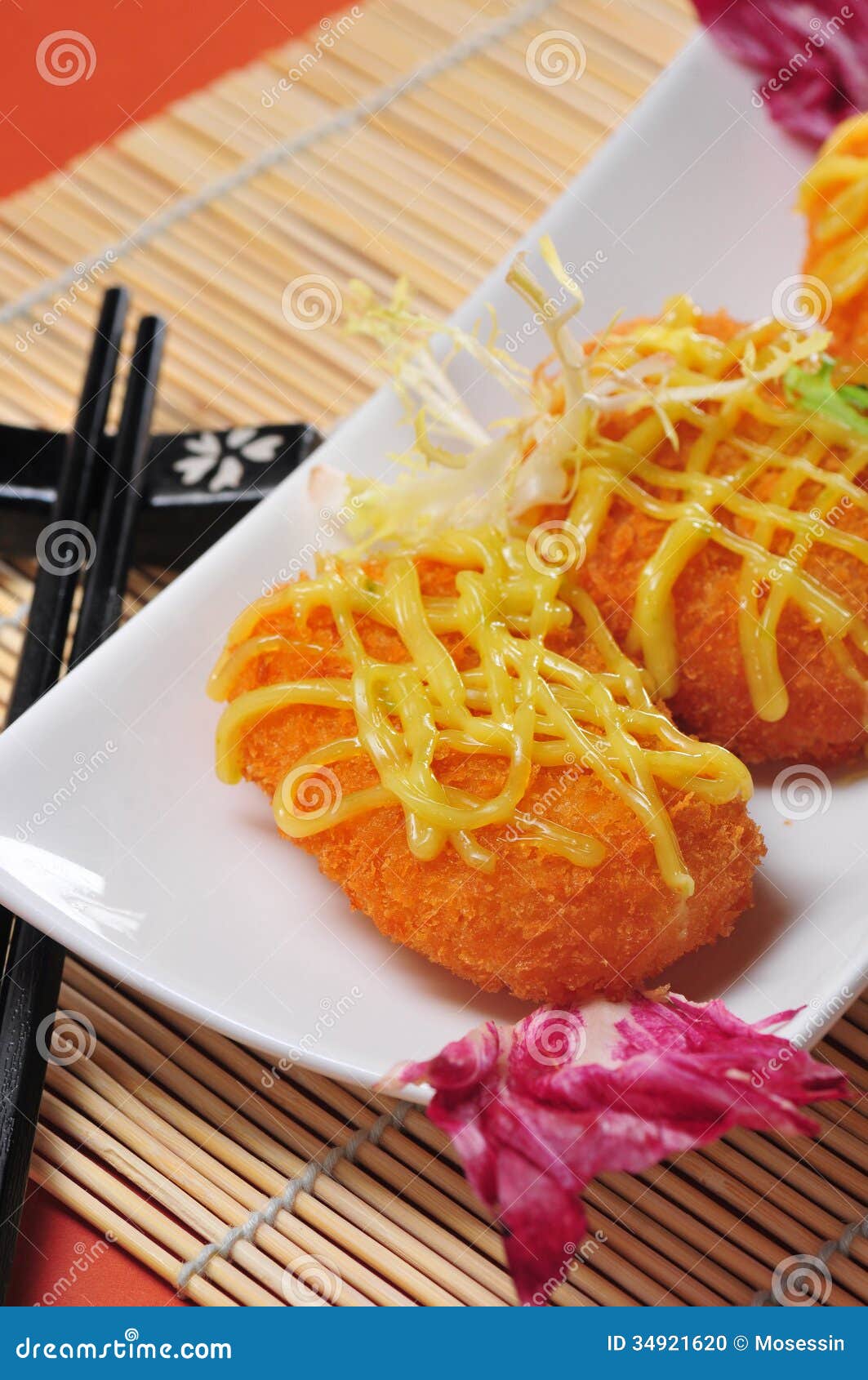 Fried shrimp cake stock photo. Image of chinese, sauce - 34921620