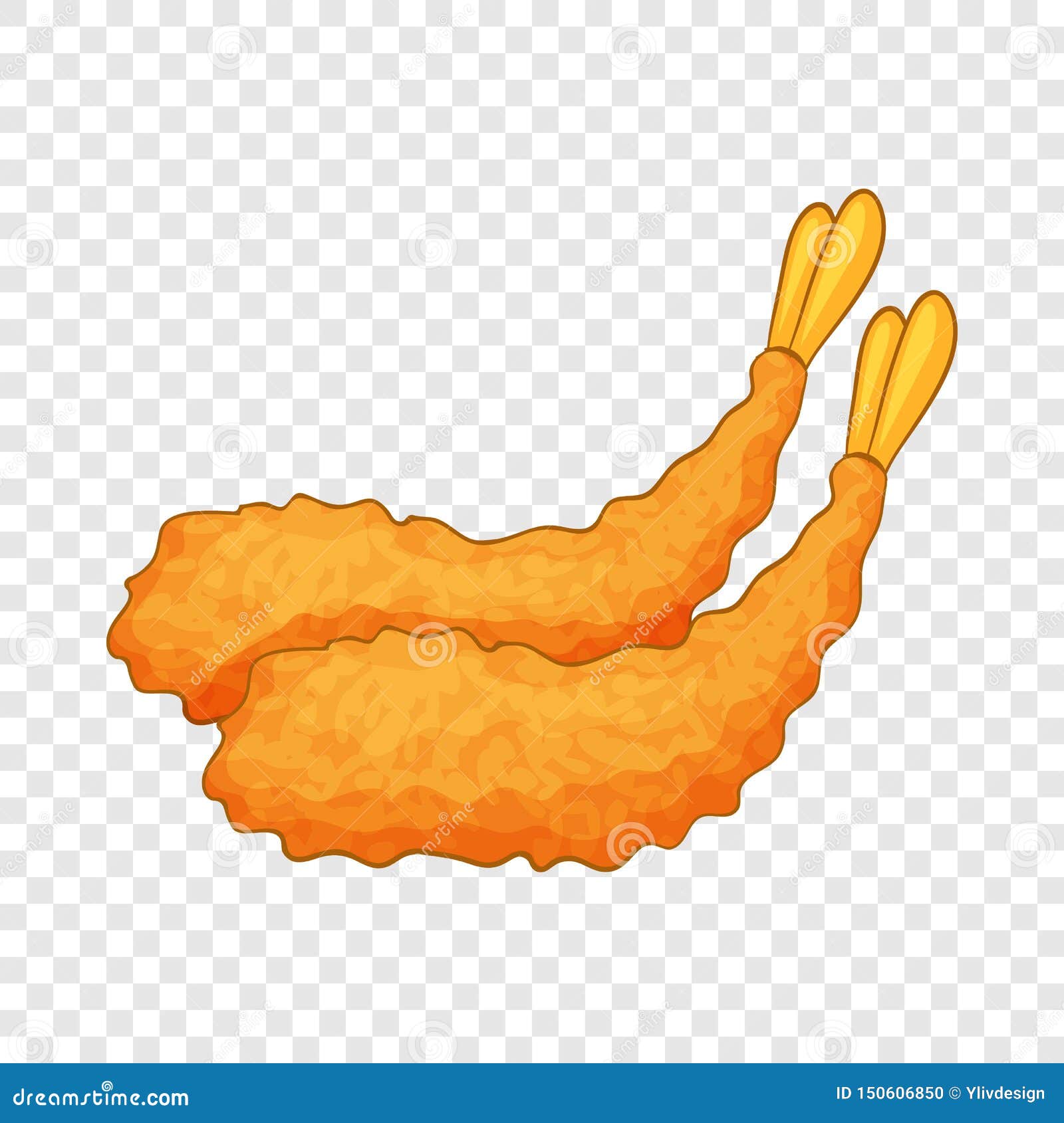 Fried Shrimp Icon, Cartoon Style Stock Vector - Illustration of cartoon ...