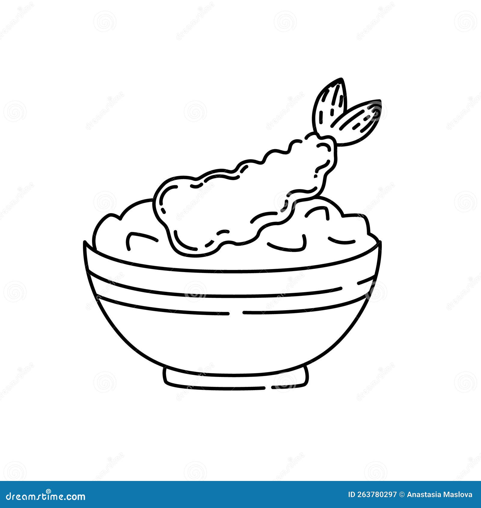 Shrimp Outline. Isolated Shrimp On White Background. Prawns Cartoon ...