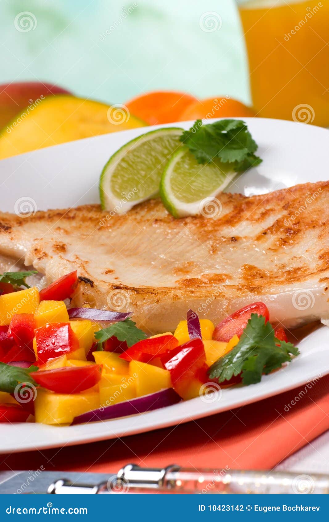 Fried skate stock photo. Image of freshness, fillet, herb - 10423142