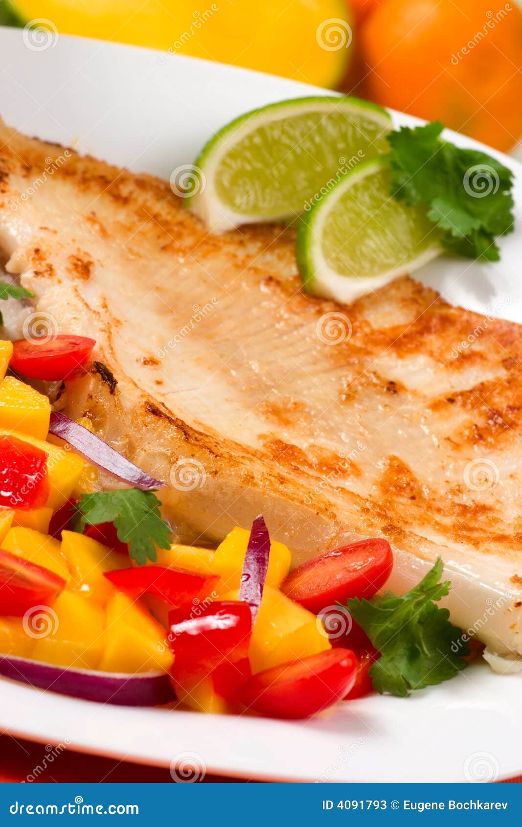 Fried skate stock image. Image of gourmet, fish, freshness - 4091793