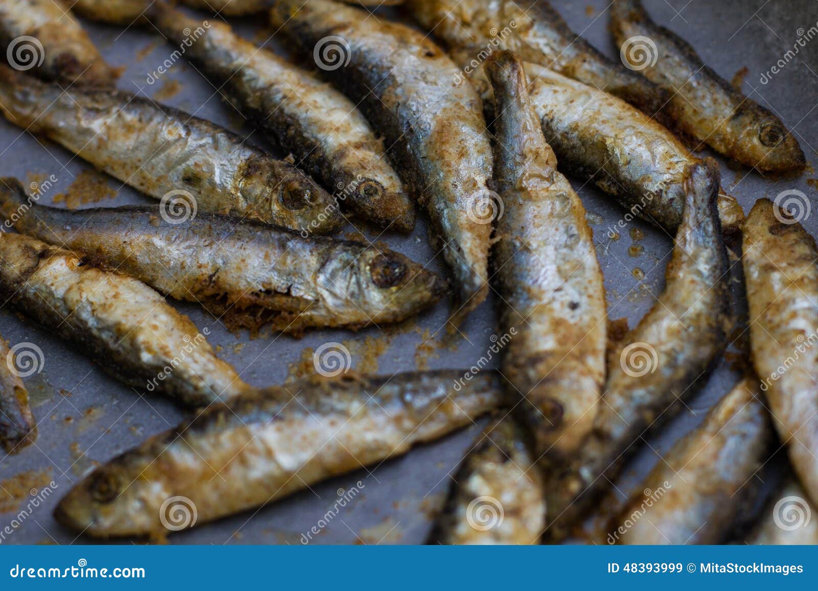 Fried Small Fish stock image. Image of cooking, meal - 48393999