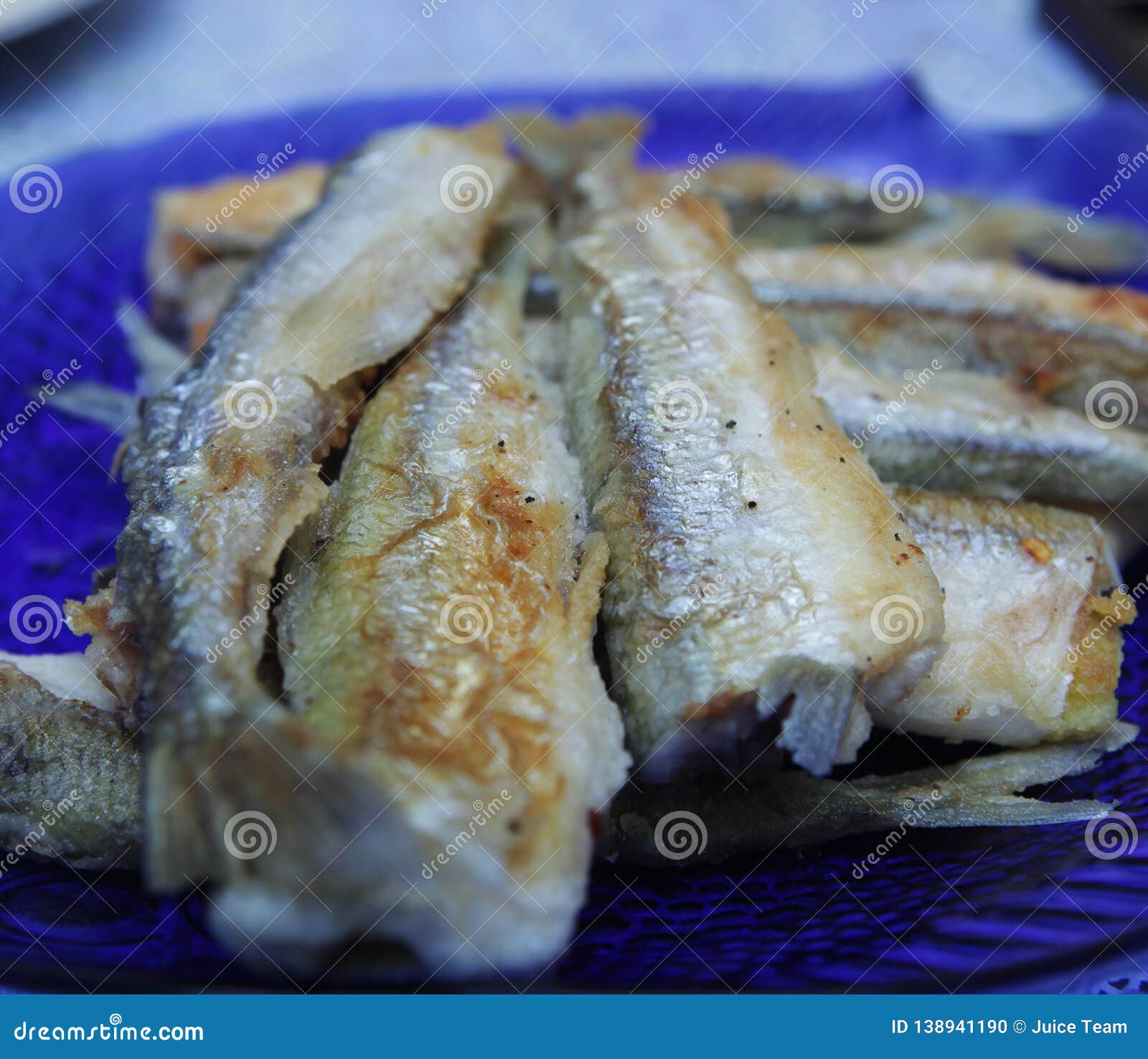 Fried small smelt fish stock photo. Image of meal, anchovies - 138941190