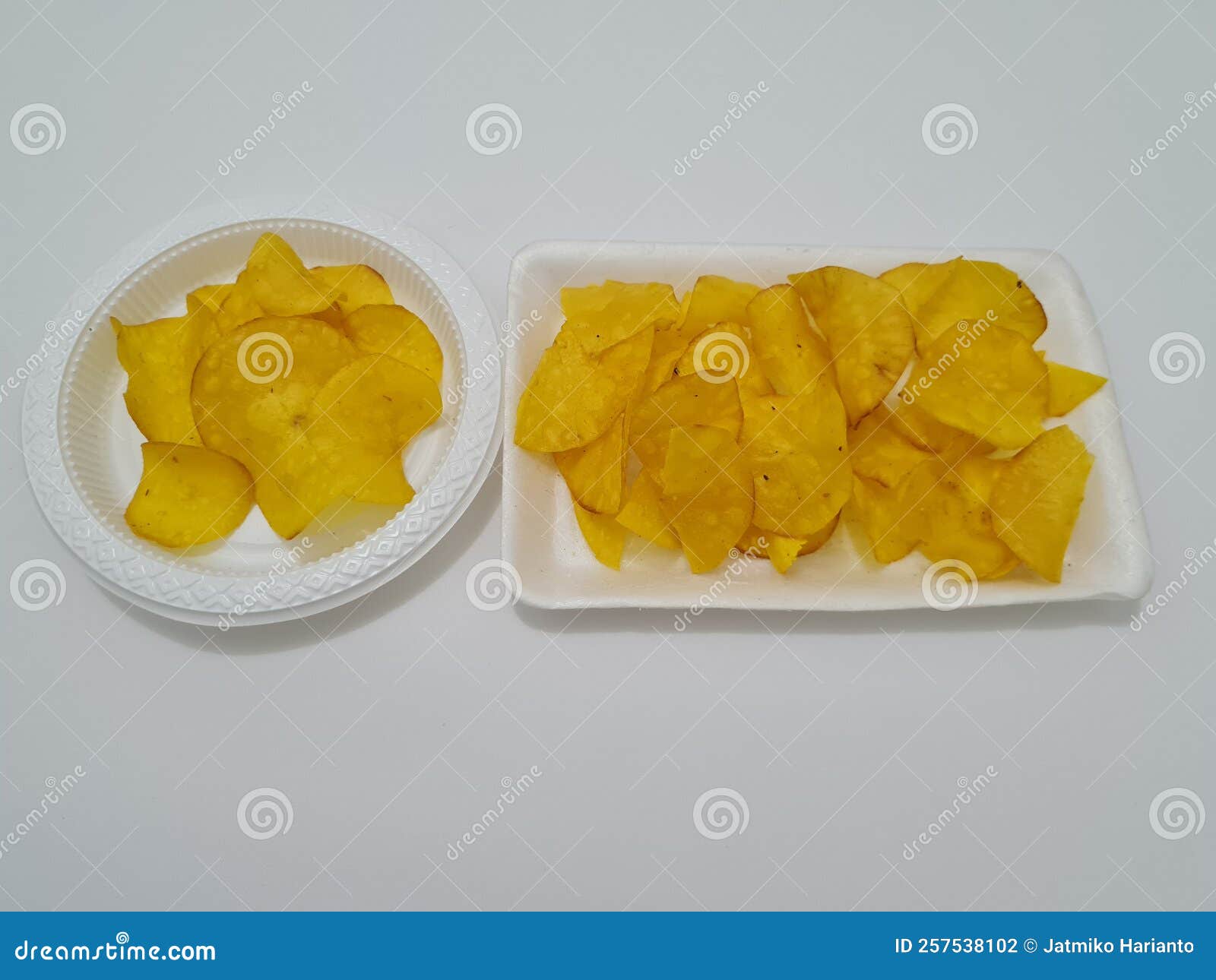 Fried Snacks Made from Cassava and Spices, Called Cassava Chips Stock ...