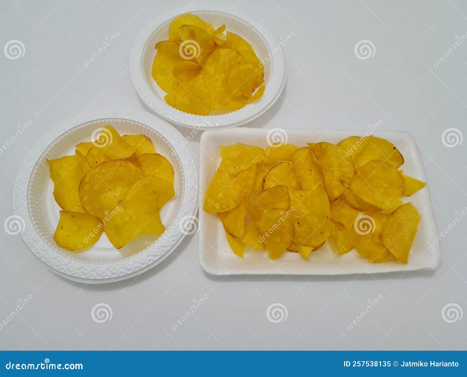 Fried Snacks Made from Cassava and Spices, Called Cassava Chips Stock ...