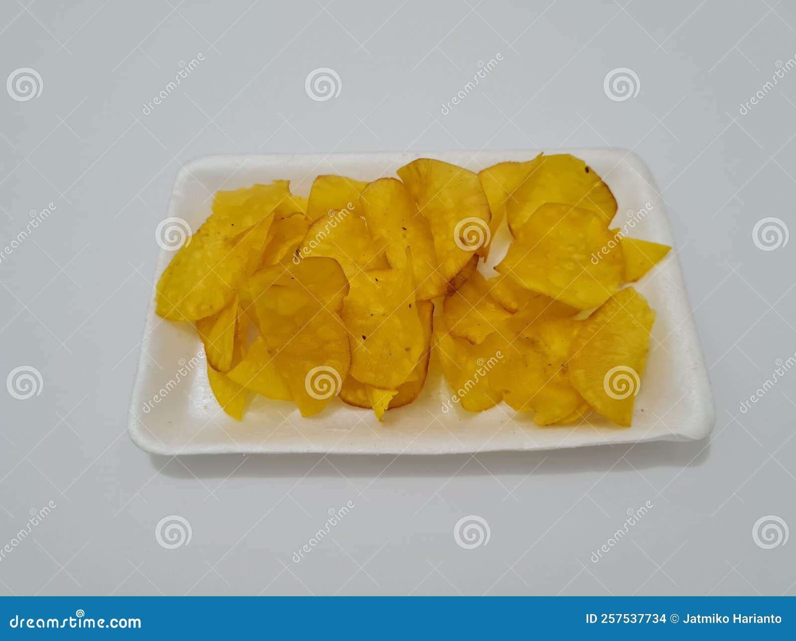 Fried Snacks Made from Cassava and Spices, Called Cassava Chips Stock ...