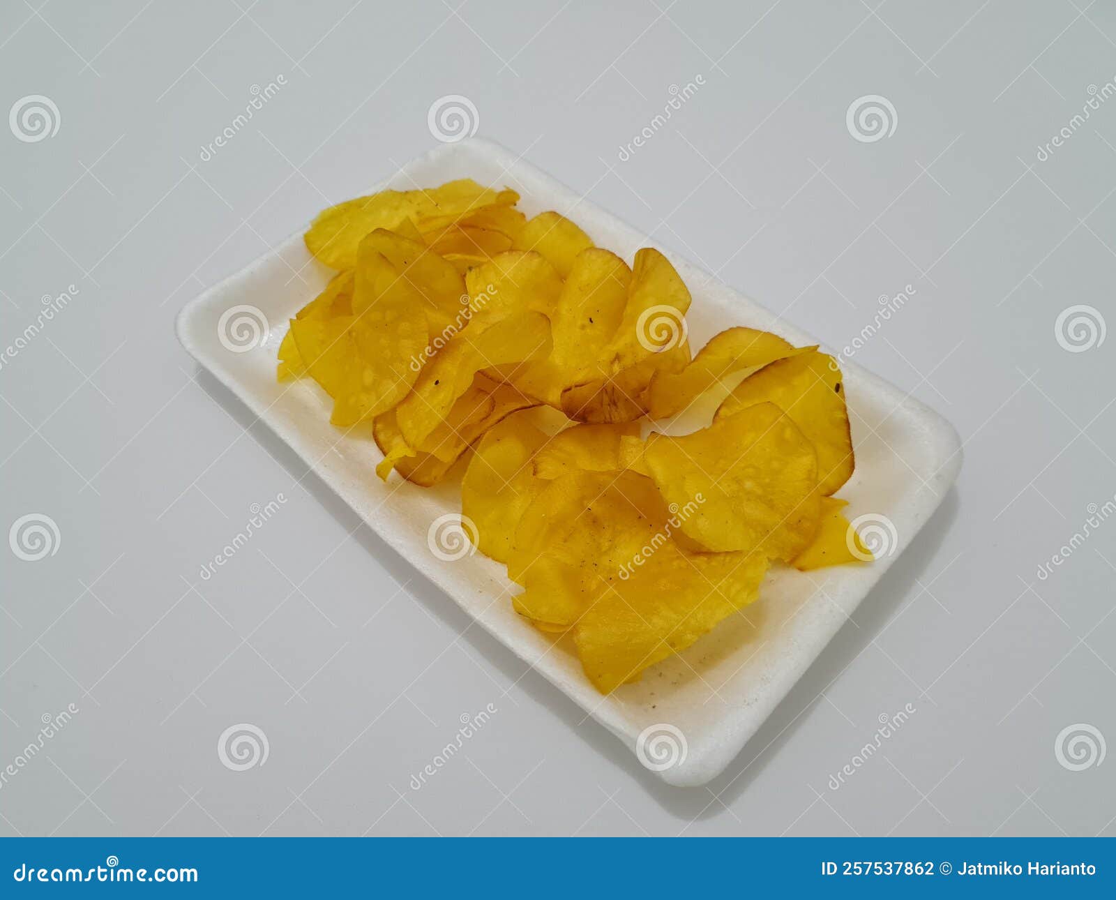 Fried Snacks Made from Cassava and Spices, Called Cassava Chips Stock ...