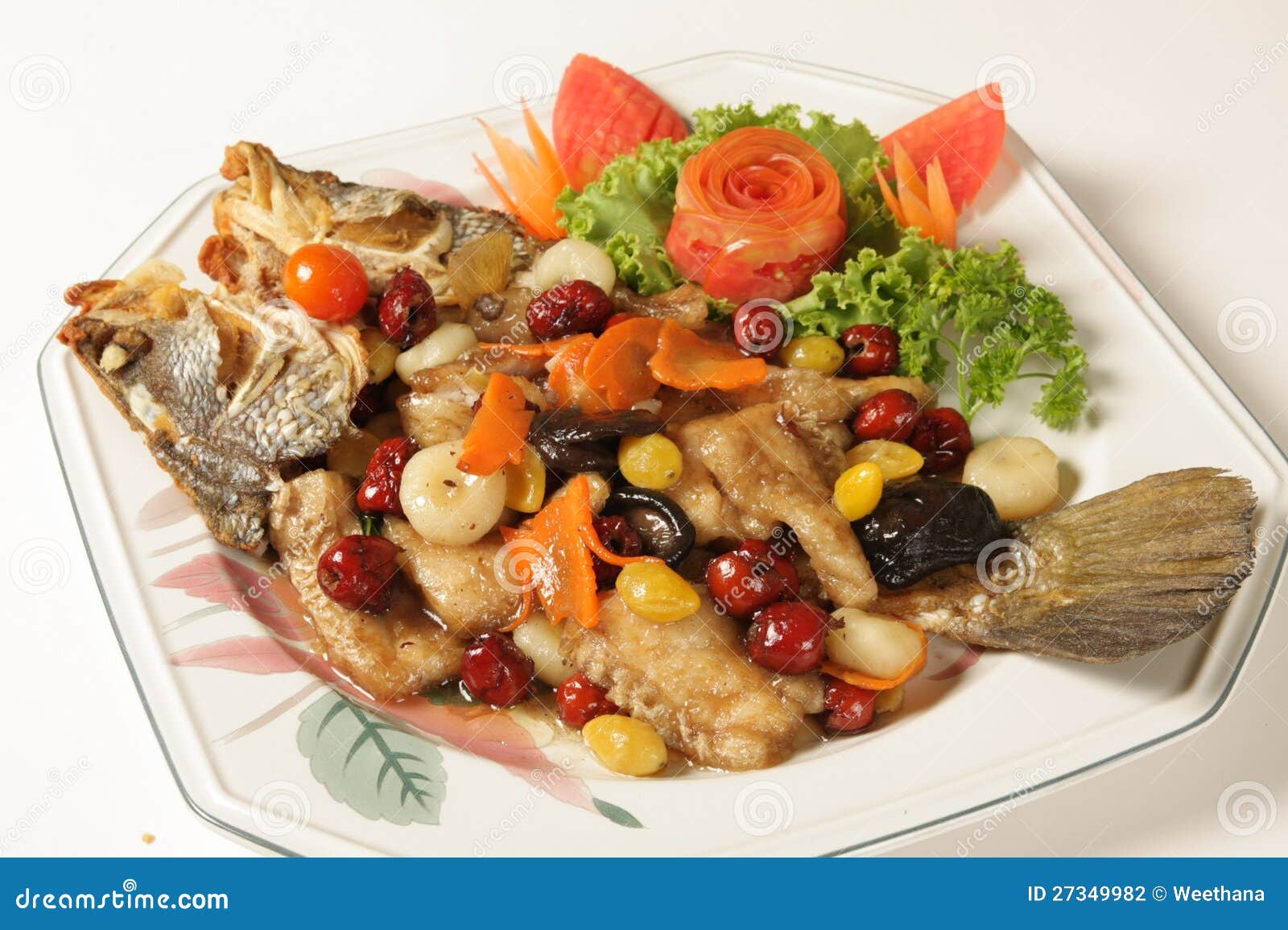 Fried snapper stock photo. Image of oriental, table, meal - 27349982