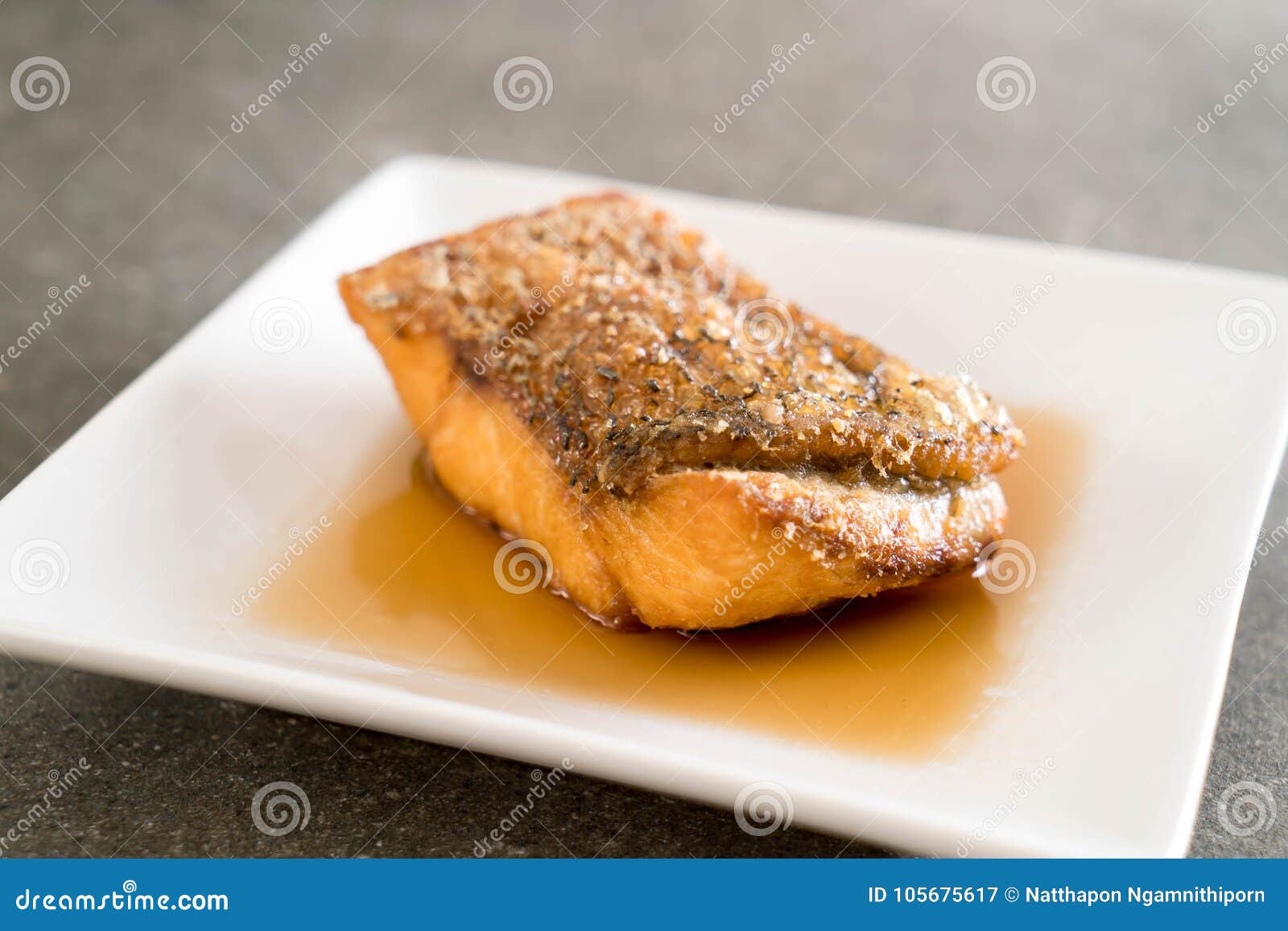 Fried Snapper Fish with Fish Sauce Stock Image - Image of meal ...