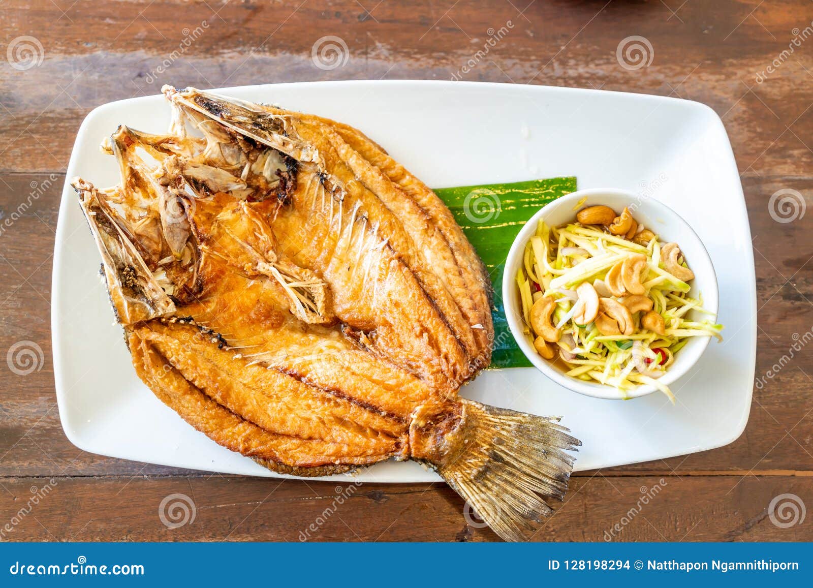 Fried Snapper Fish in Fish Sauce Stock Photo - Image of fried, chinese ...