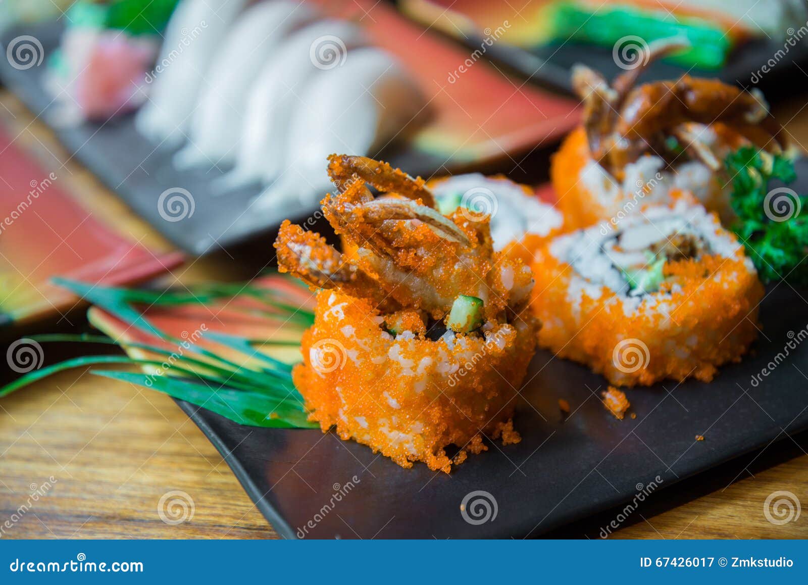 Fried Soft Shell Crab Sushi Stock Image - Image of recipe, meat: 67426017