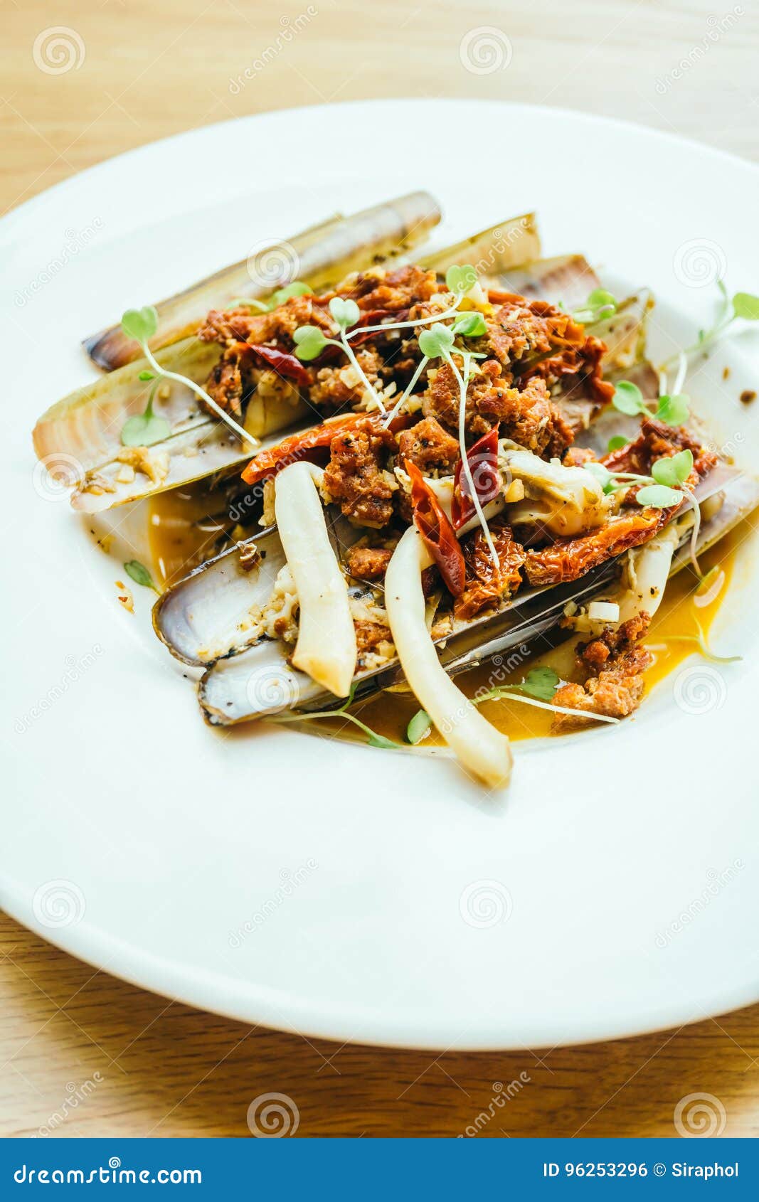 Spicy Razor Clam, Thai Seafood Stock Photo | CartoonDealer.com #30861024