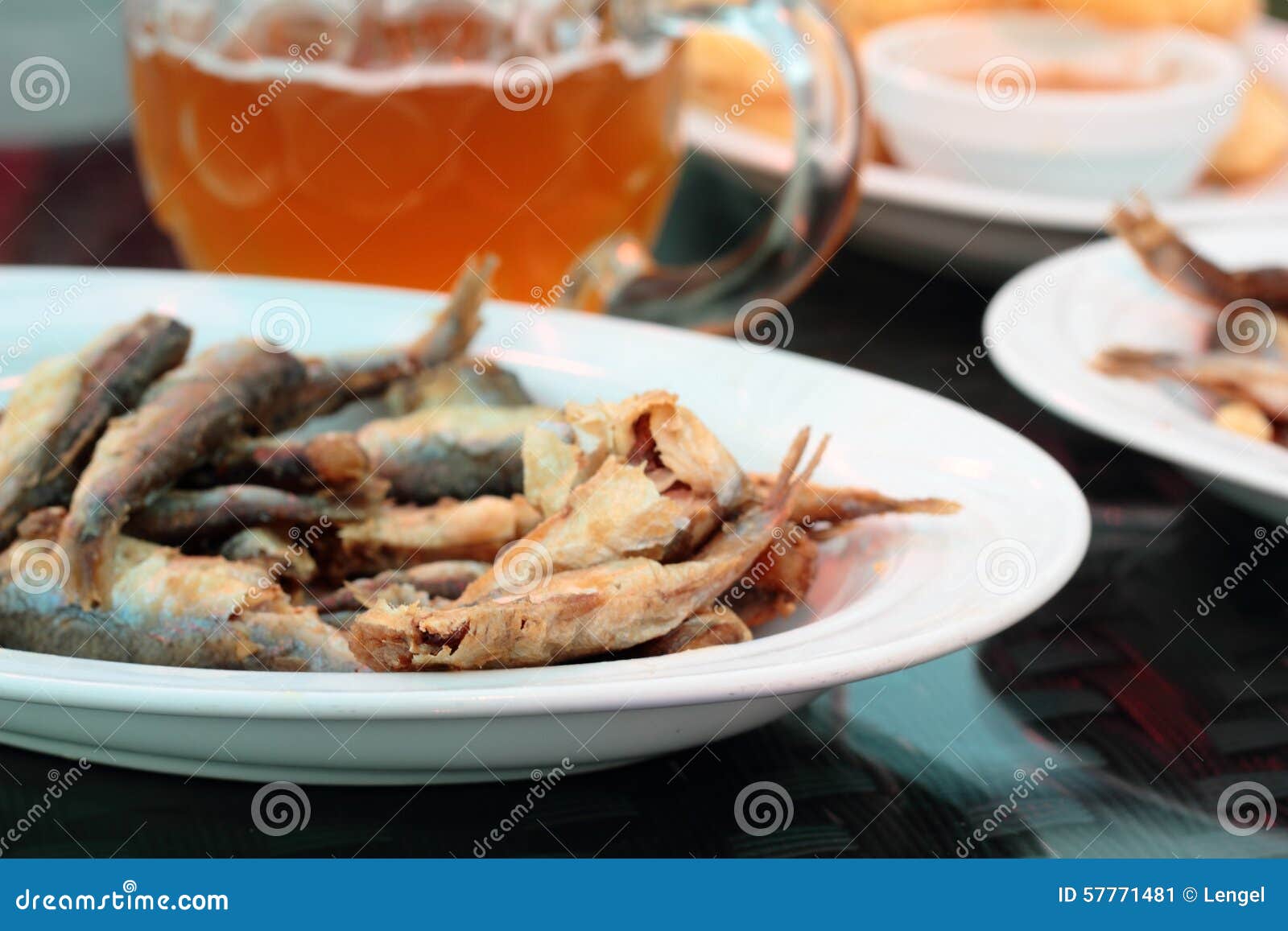 Fried sprats. stock image. Image of snack, lemon, prepared - 57771481