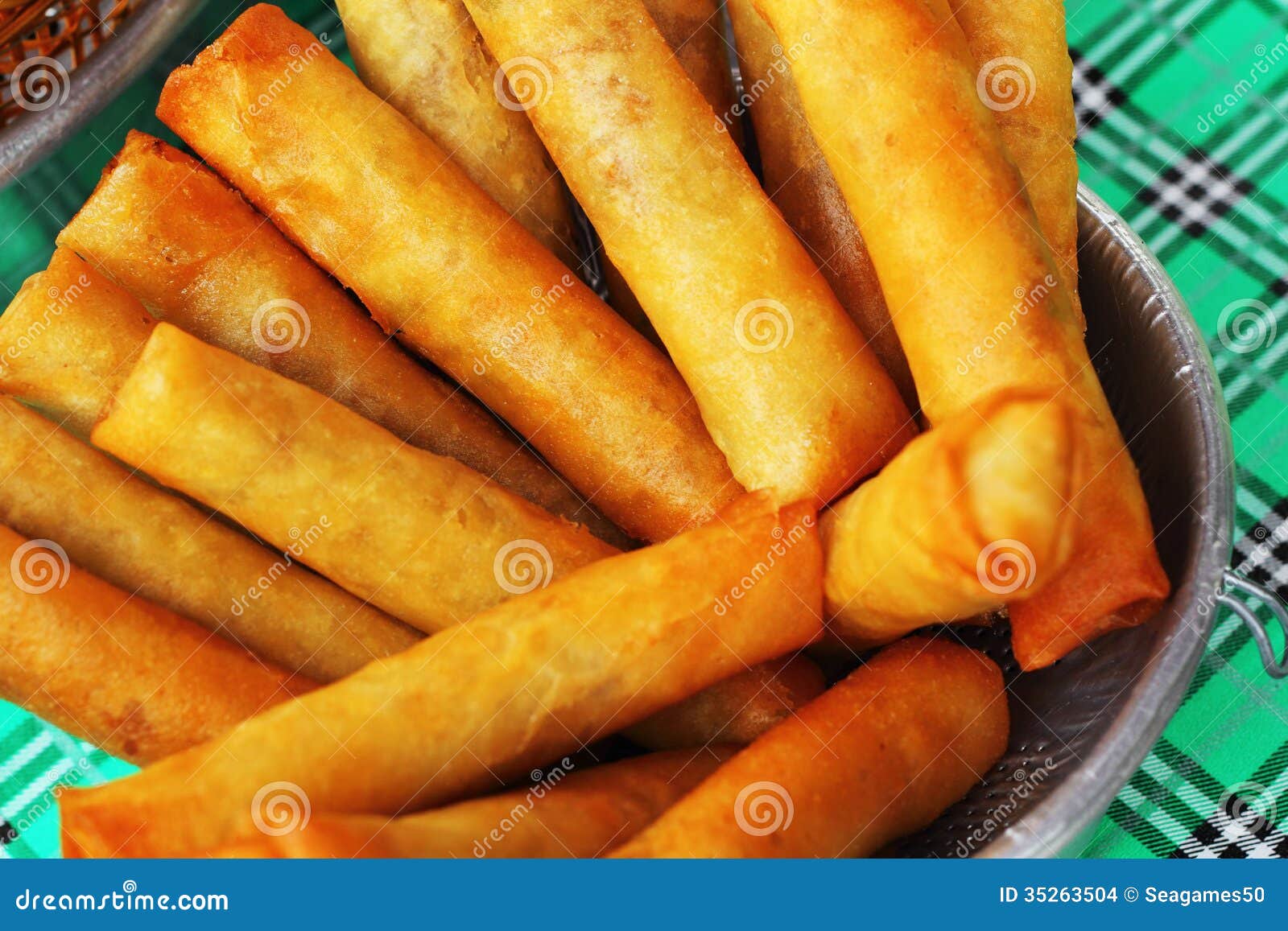 Fried Spring Rolls in the Kitchen. Stock Photo - Image of side, vietnam ...