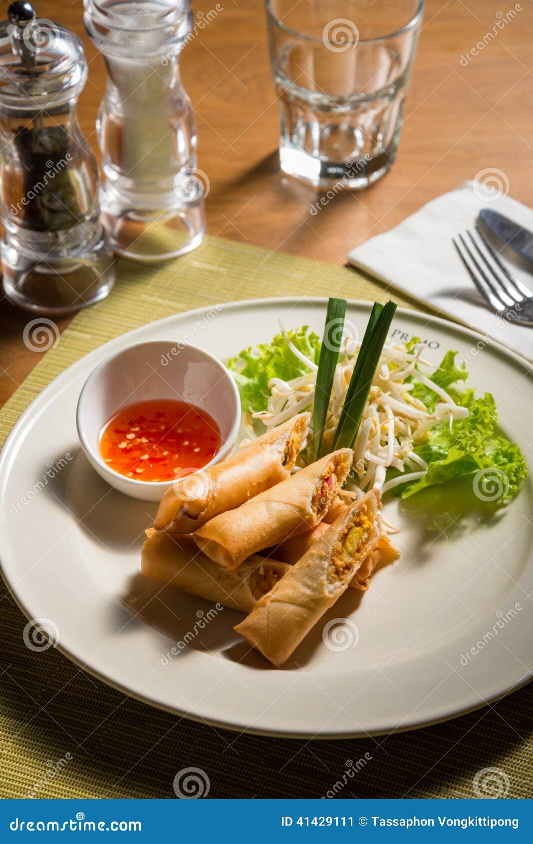 Fried spring rolls stock image. Image of roll, homemade - 41429111
