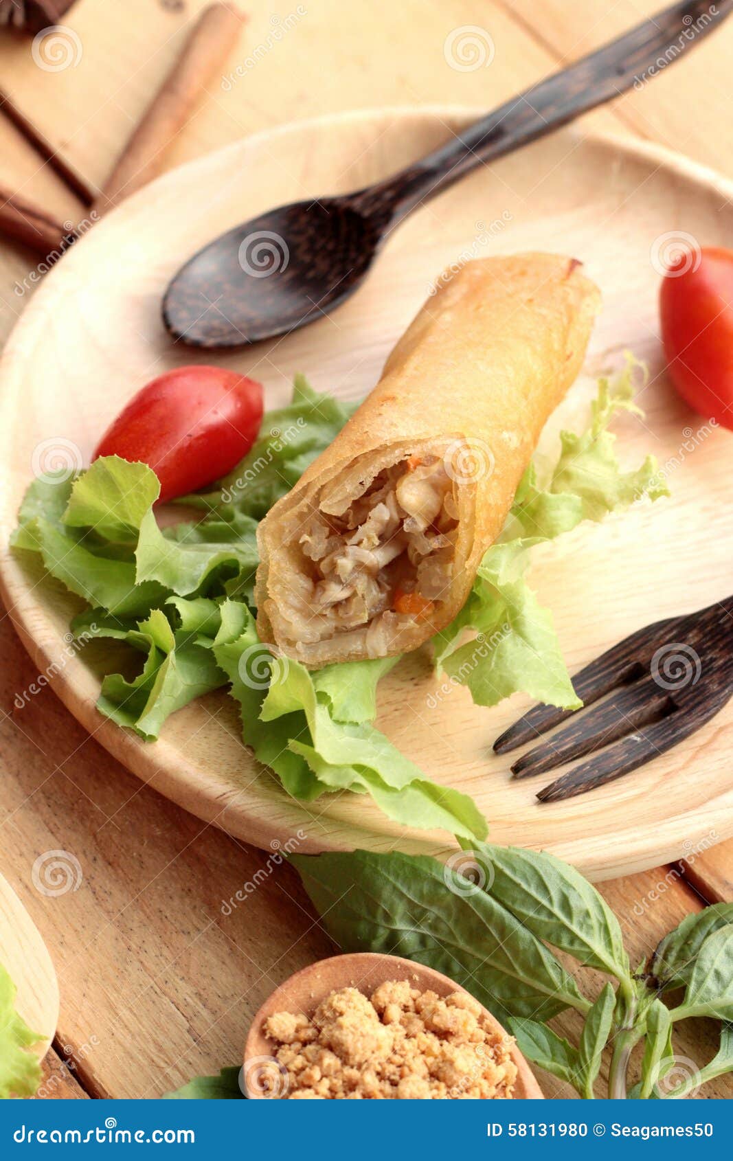Fried Spring Rolls Traditional for Appetizer Food. Stock Photo - Image ...