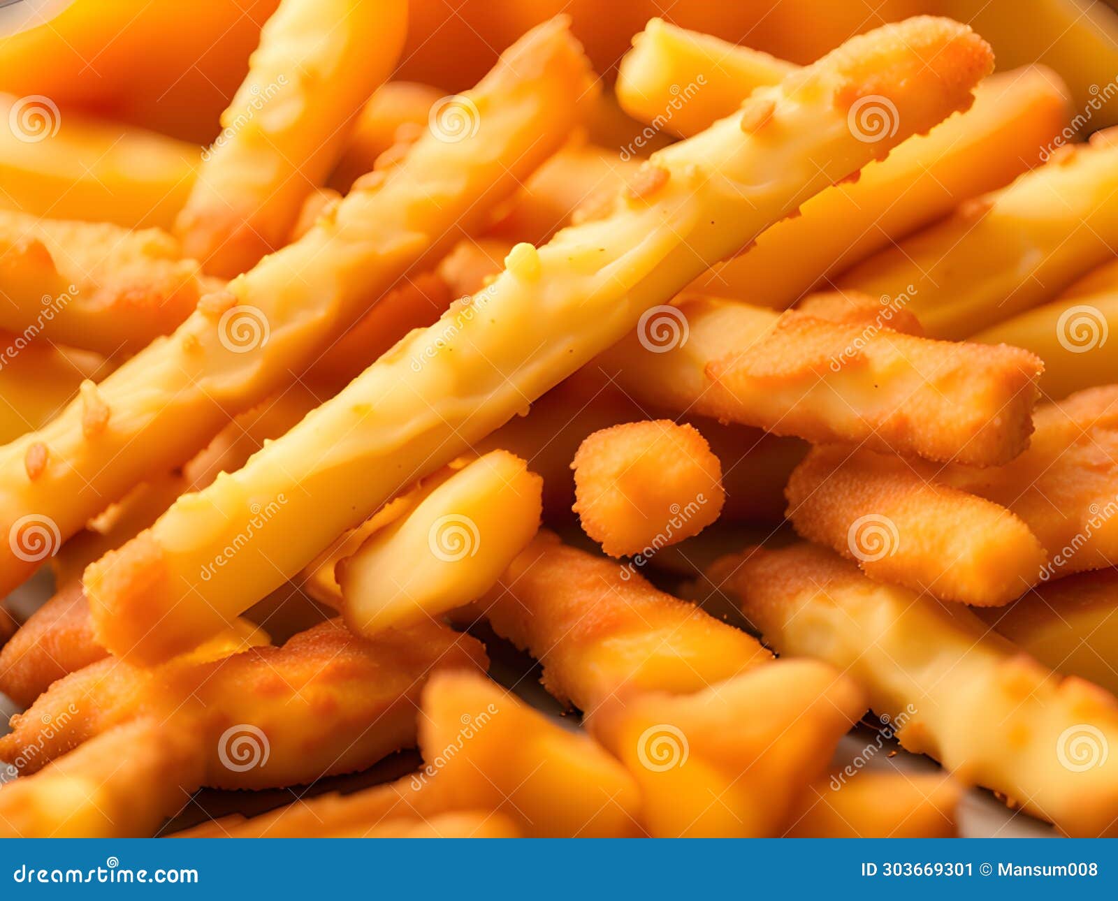 Fried Sticks with Cheese on a Plate Stock Illustration - Illustration ...