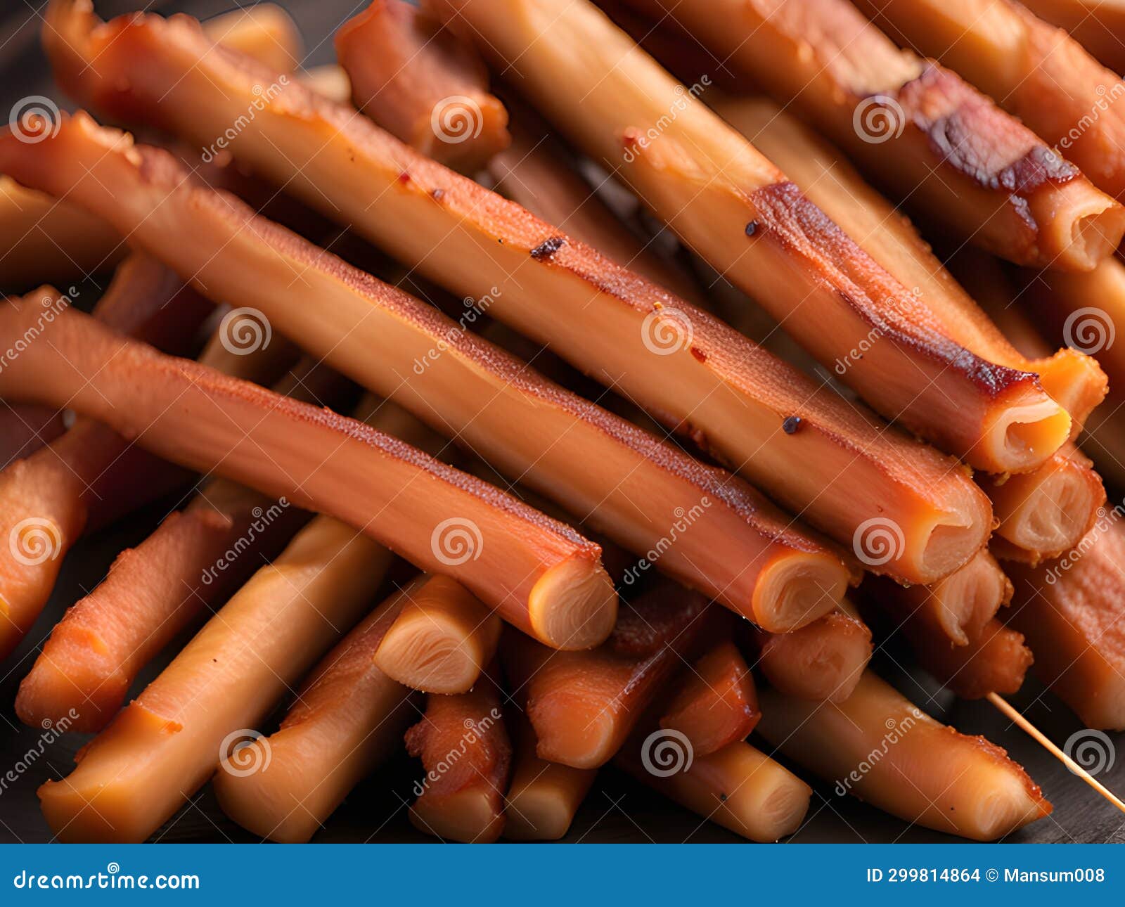 Fried Sticks with Pork Ribs Stock Illustration - Illustration of lunch ...