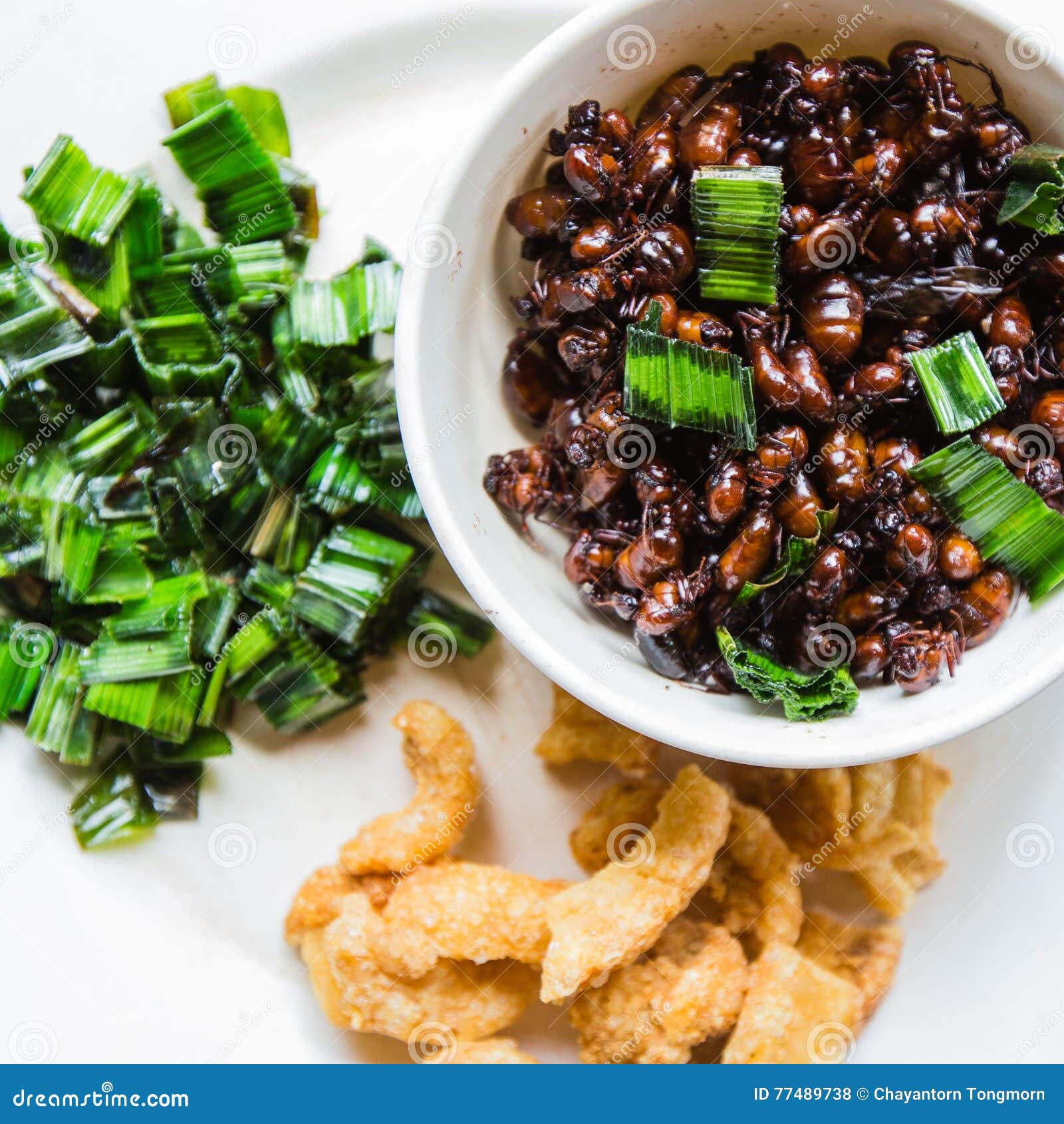 Fried subterranean ants stock photo. Image of produce - 77489738