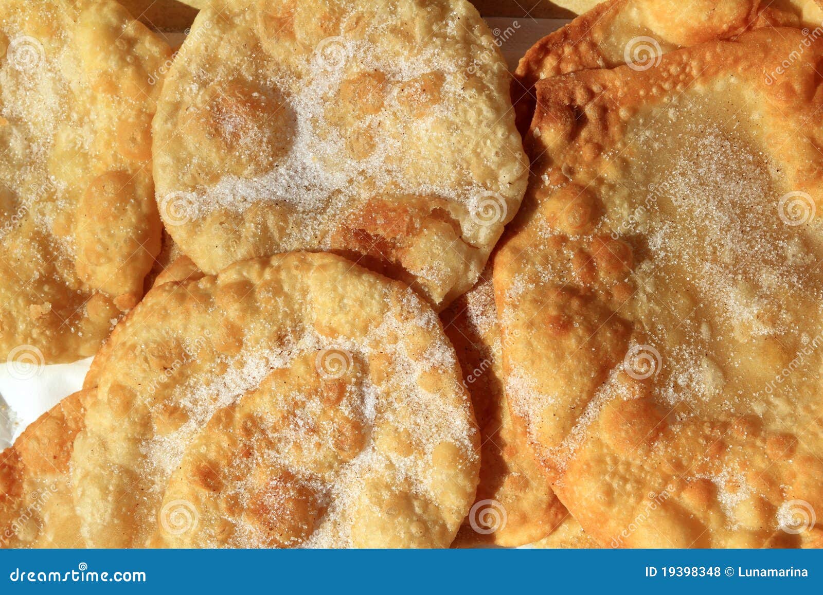 Fried Sugar Round Wheat Flour Toasts Stock Photo - Image of cake ...