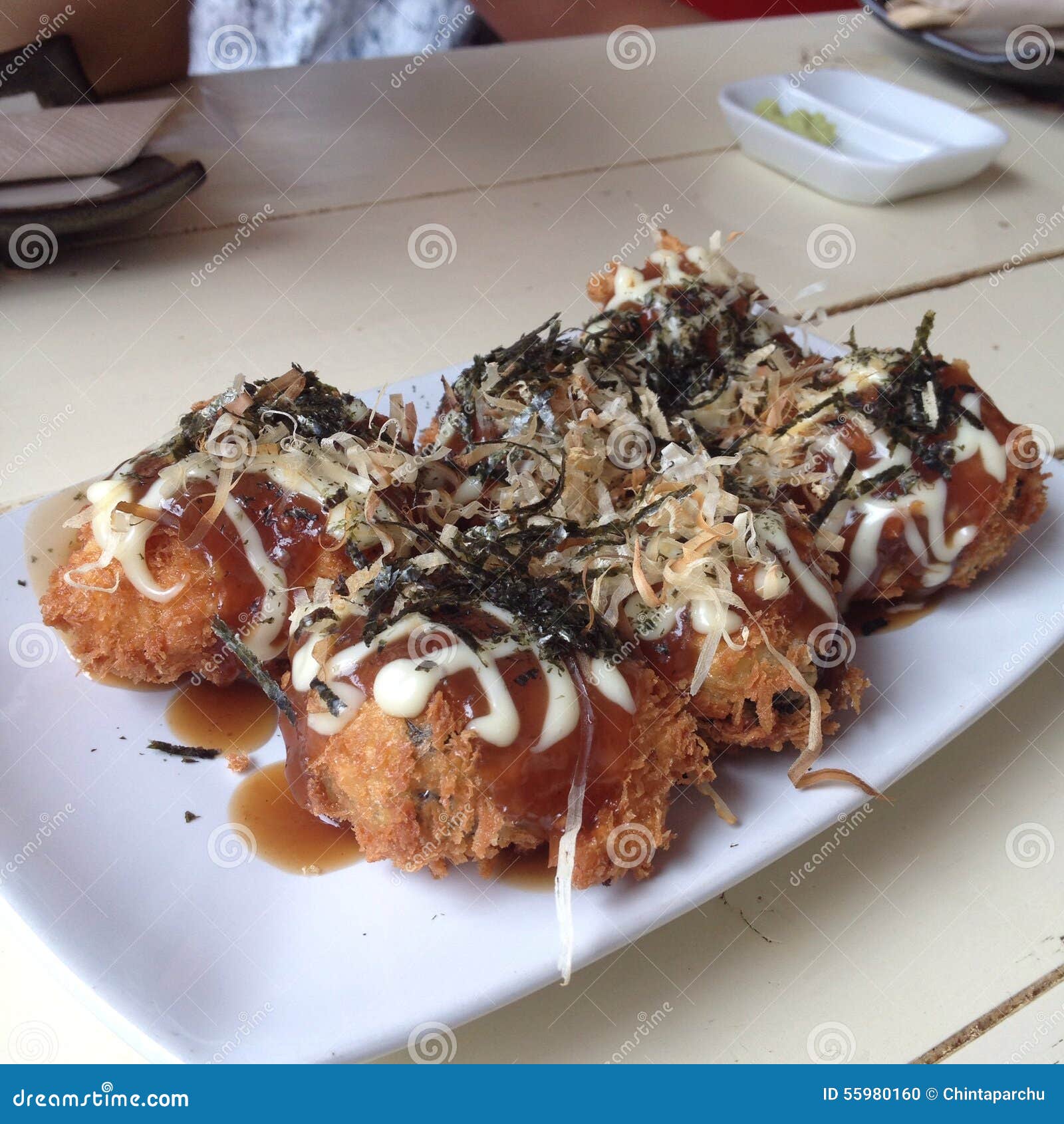 Fried sushi stock photo. Image of food, japanese, takoyaki - 55980160