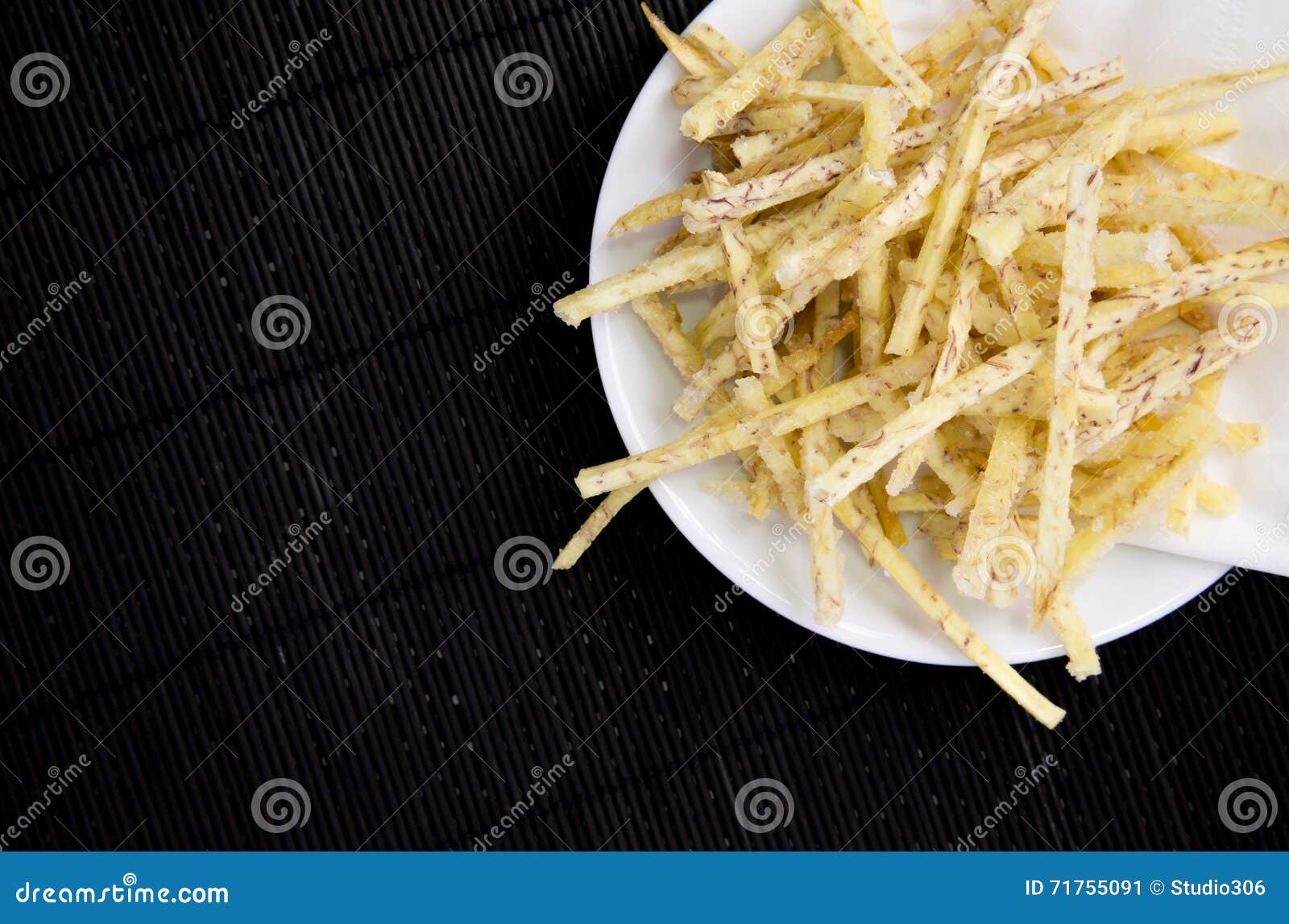 Fried taro stock image. Image of salt, delicious, fruit - 71755091