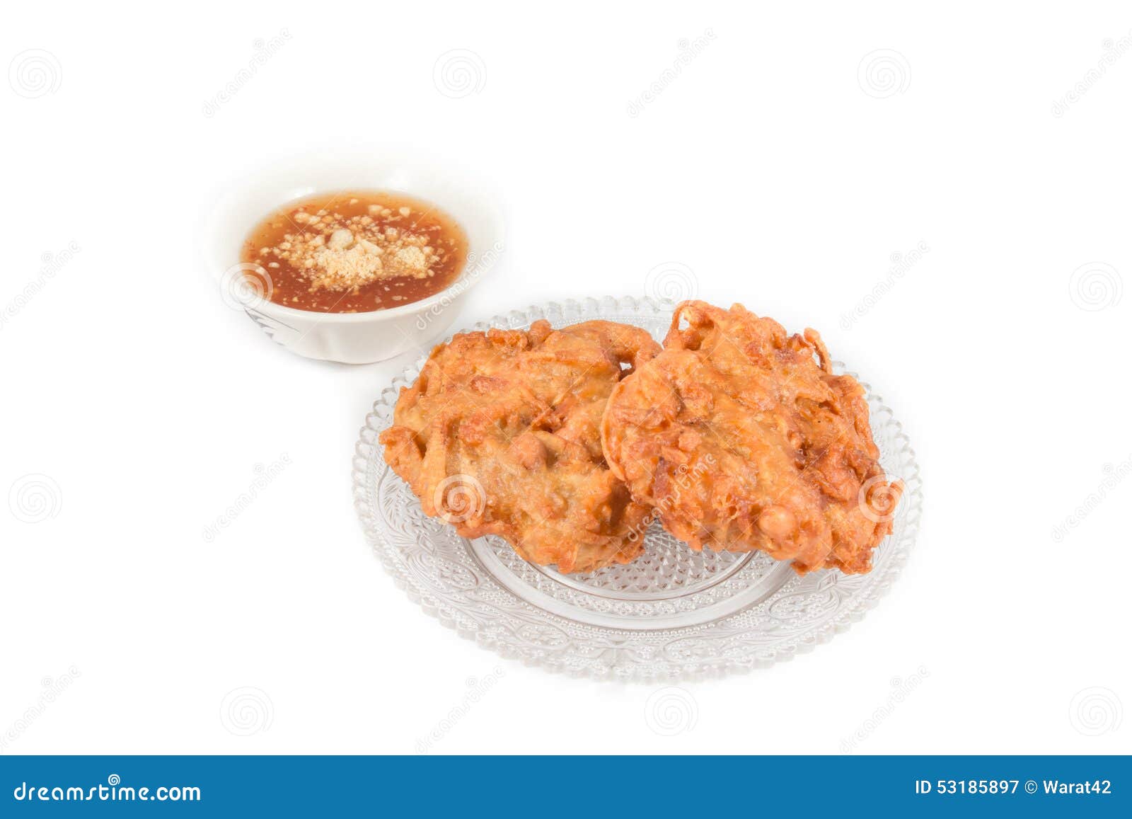 Fried taro on crystal dish stock image. Image of eats - 53185897