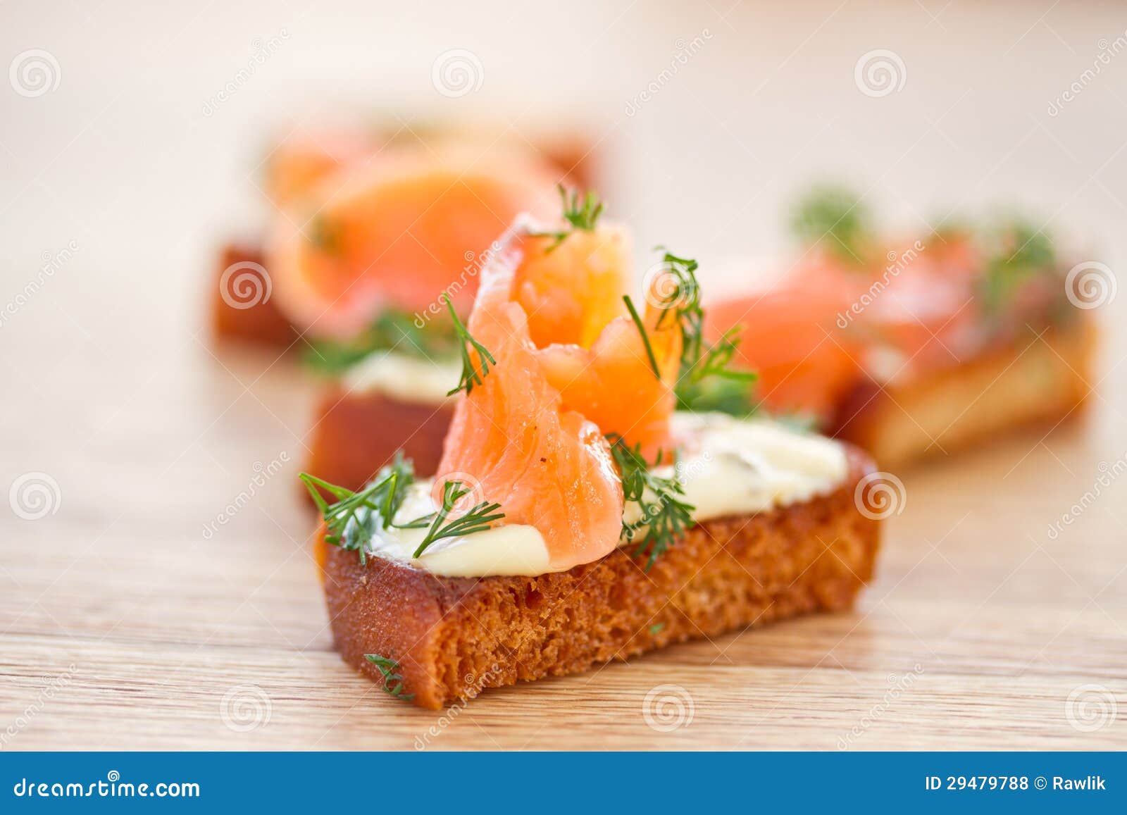 Fried Toast with Salted Salmon Stock Photo - Image of gourmet, loaf ...
