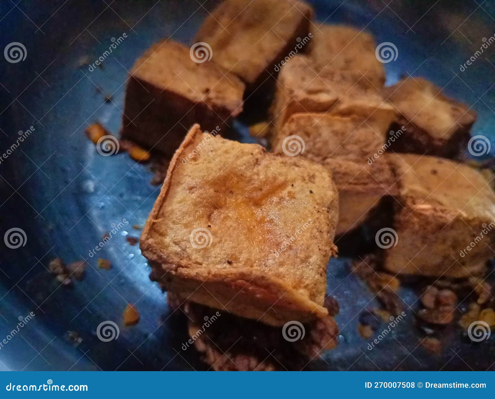 Fried Tofu Photographed while Still Warm Stock Photo - Image of still ...