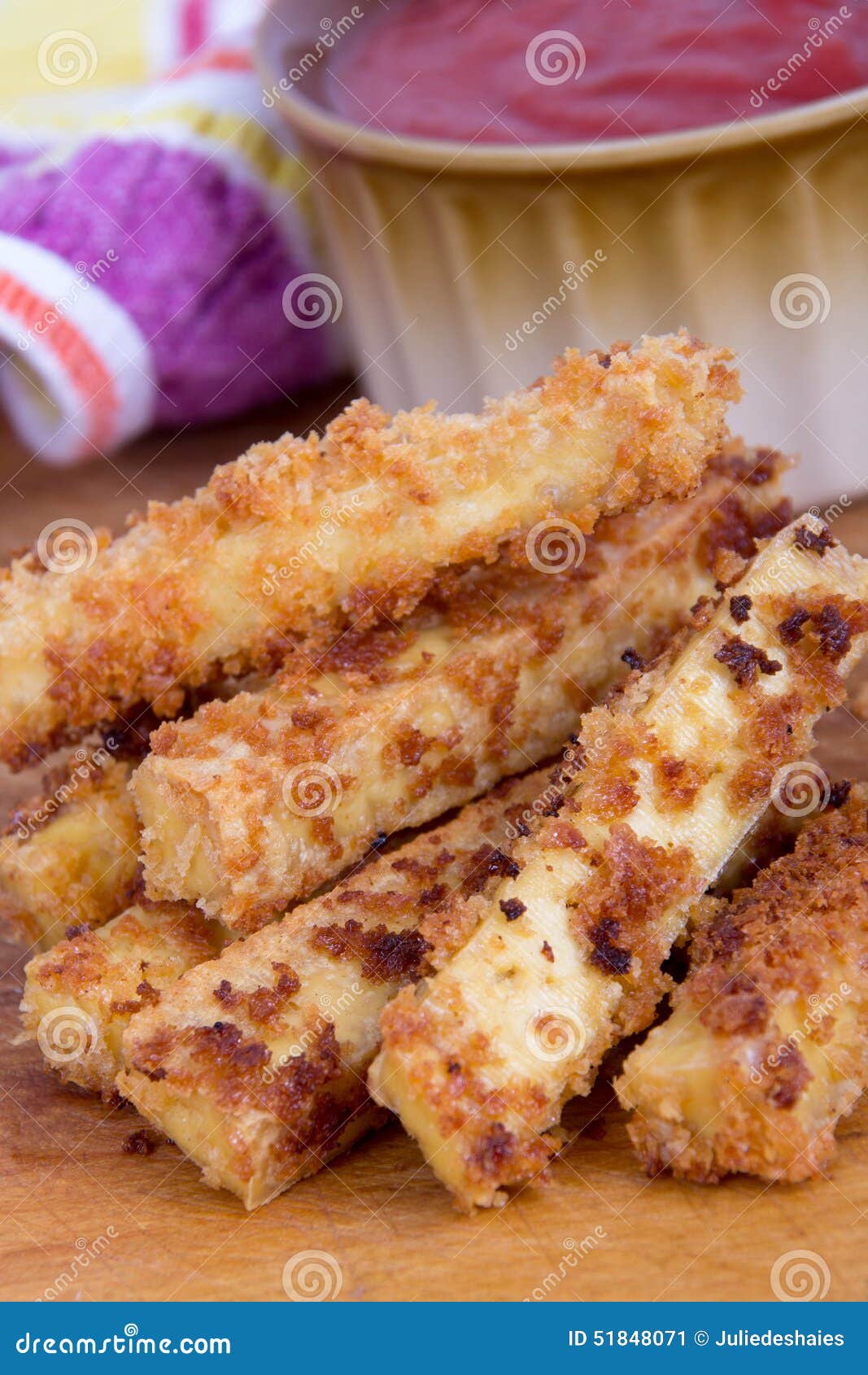 Fried Tofu Sticks with Marinara Dip Stock Image - Image of sticks, food ...