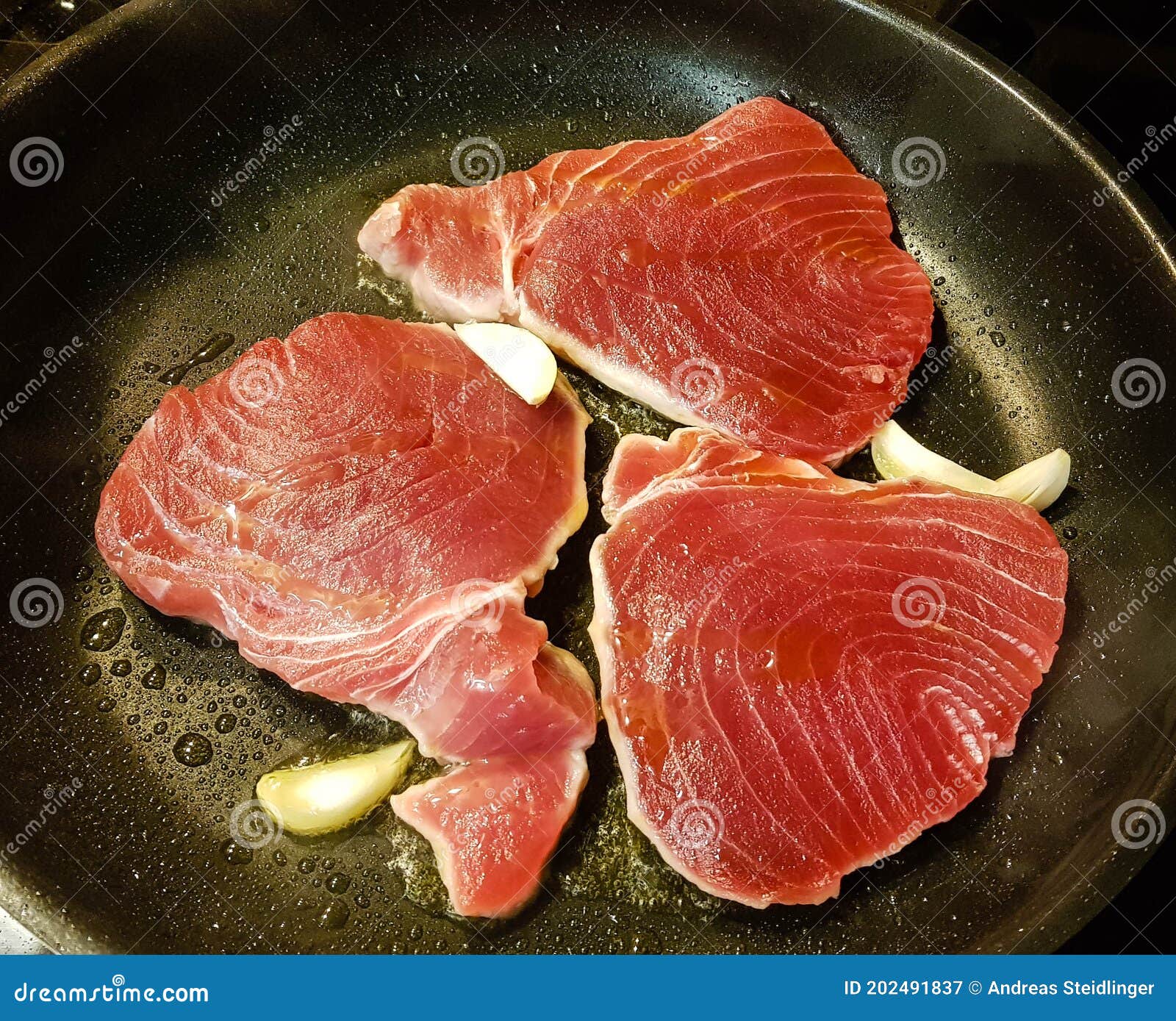 Fried Tuna steak stock image. Image of meal, mayonnaise - 202491837