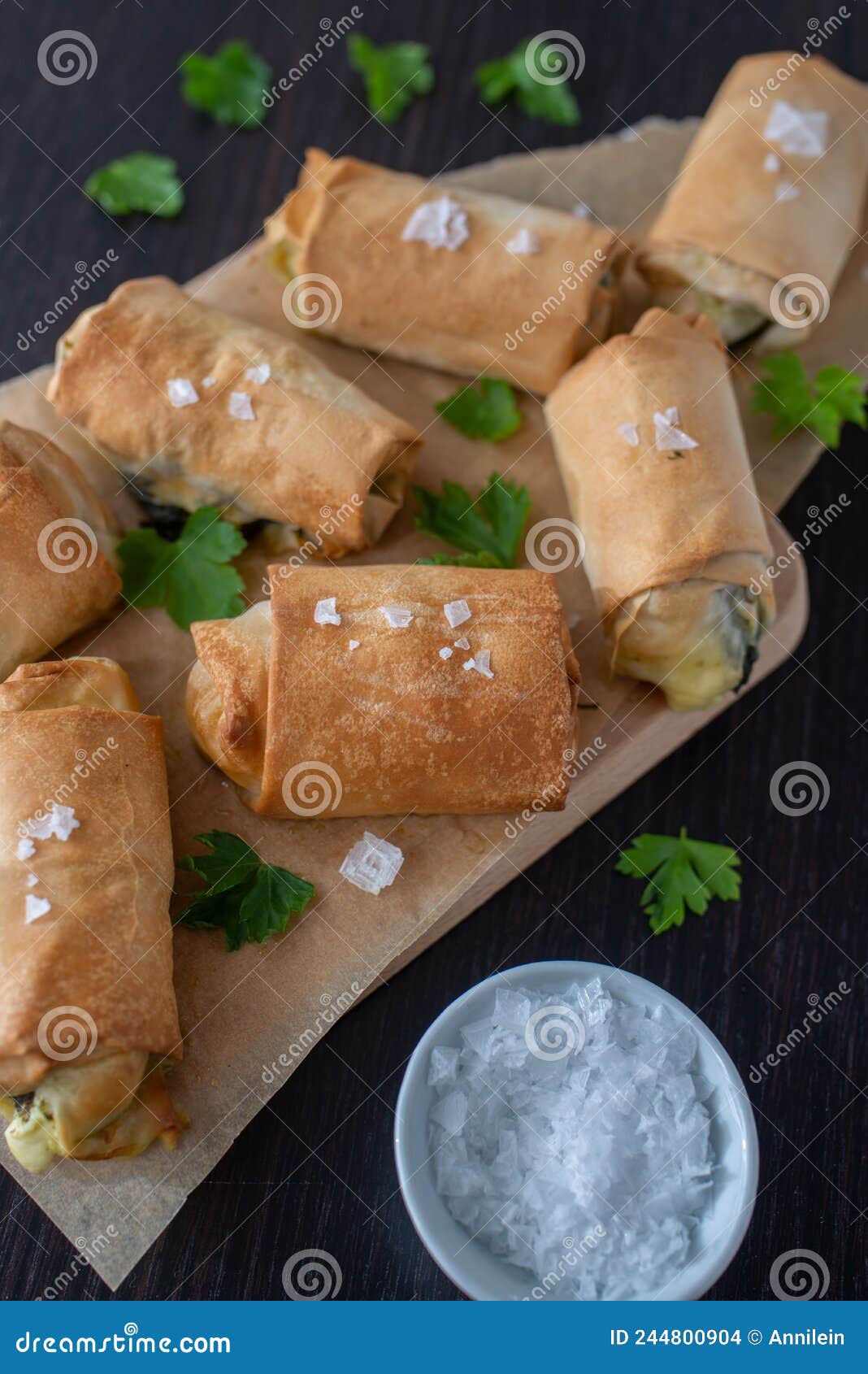 Fried Turkish Cigar Shaped Rolls - Spring Roll Sigara Borek Stock Photo ...