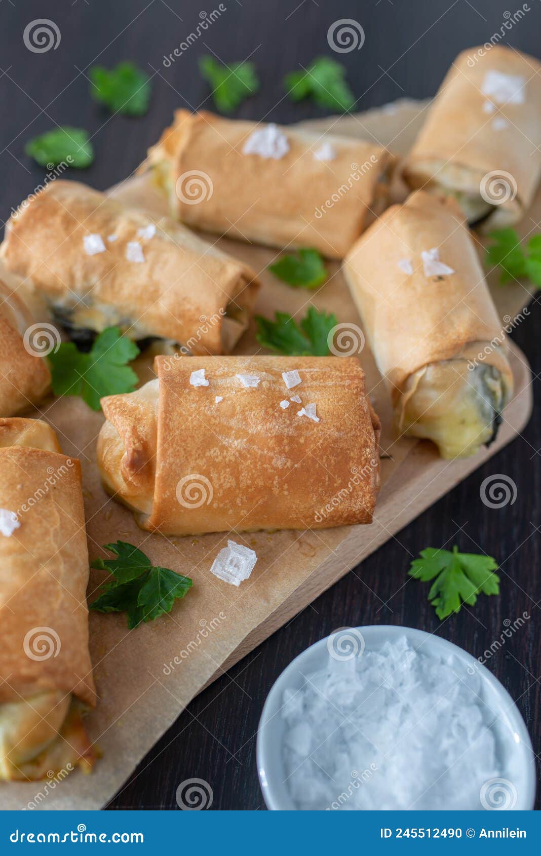 Fried Turkish Cigar Shaped Rolls - Spring Roll Sigara Borek Stock Photo ...