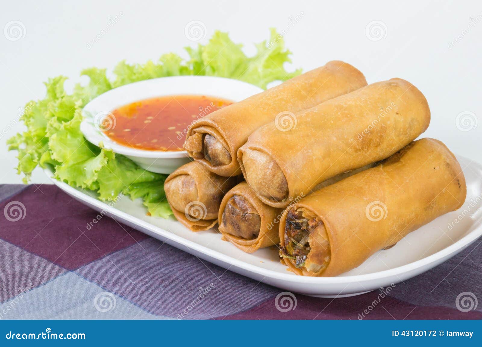 Fried Vegetable-loempia, De Lentebroodje Stock Foto - Image of keuken ...