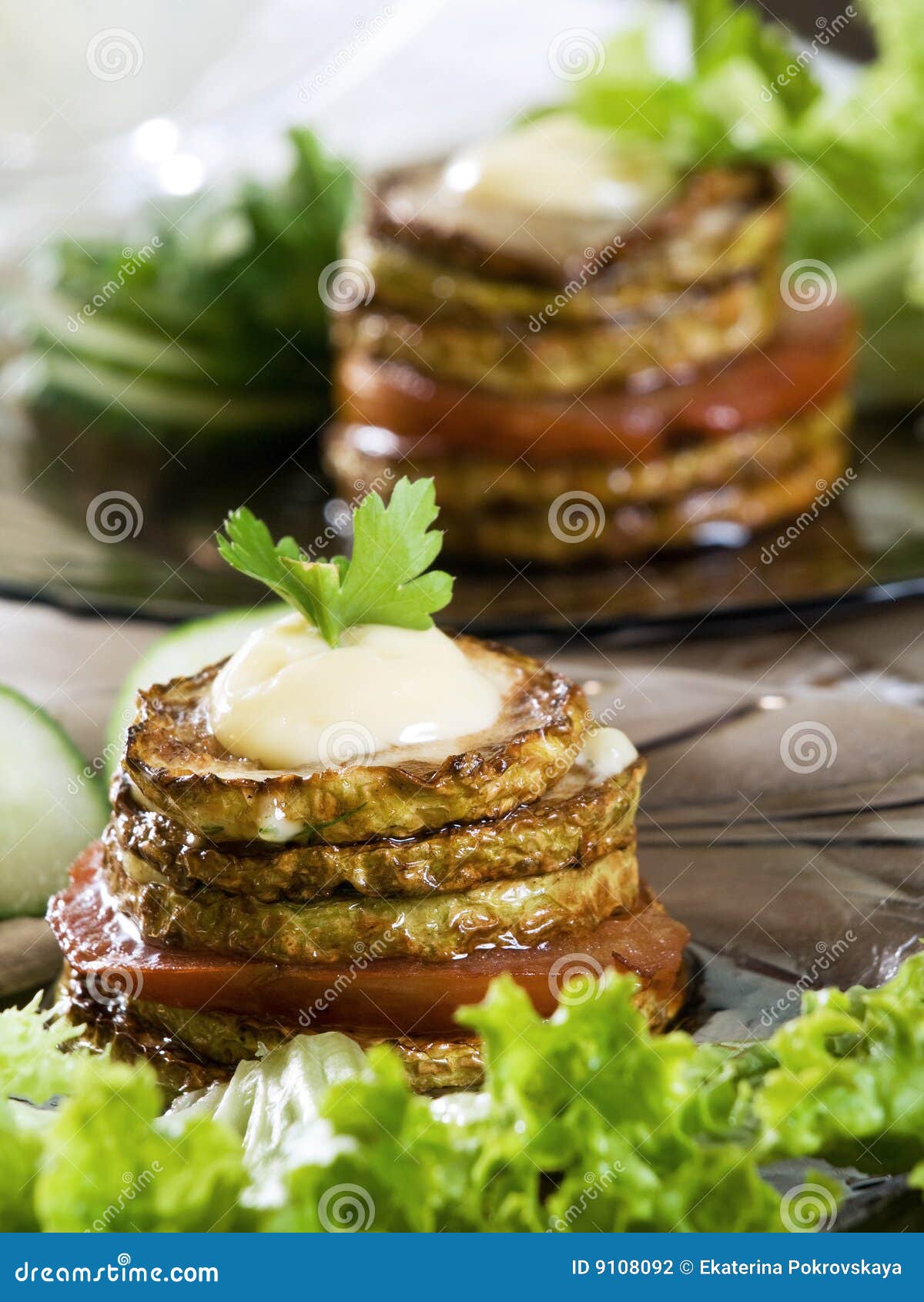 Fried vegetable marrow stock photo. Image of dinner, healthy - 9108092