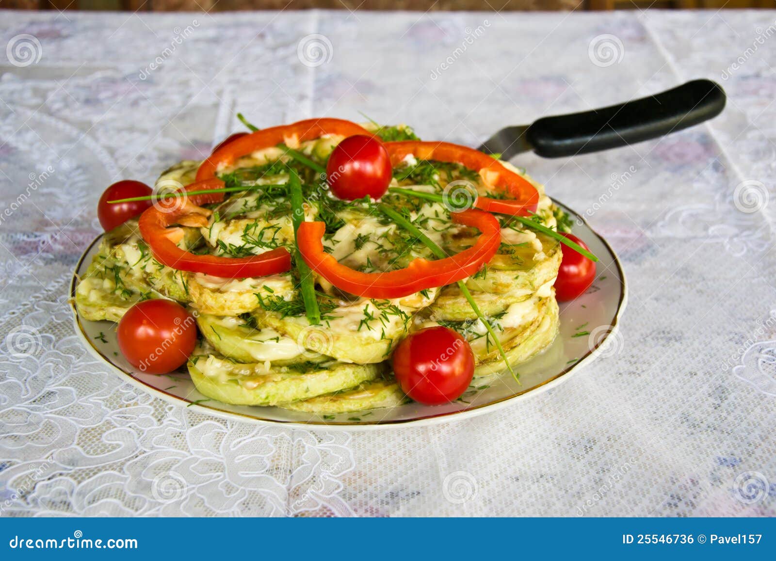 Fried vegetable marrows stock photo. Image of mayonnaise - 25546736