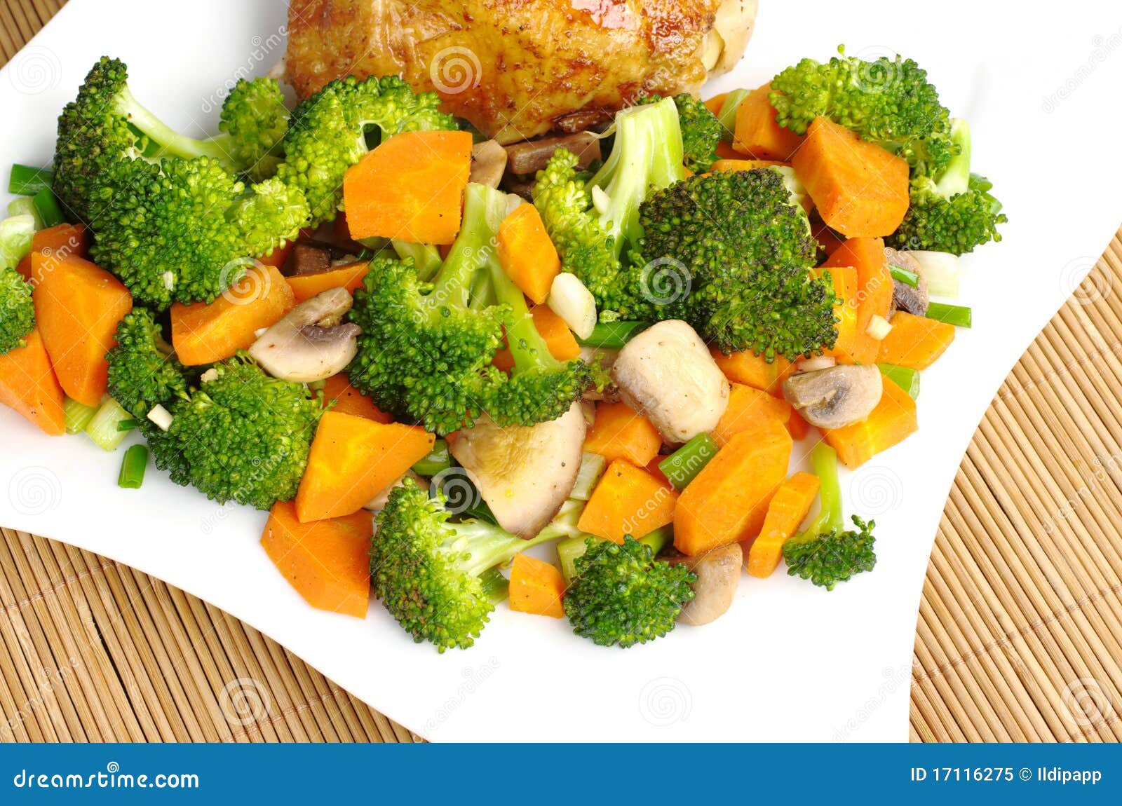Fried Vegetables stock image. Image of floret, plate - 17116275