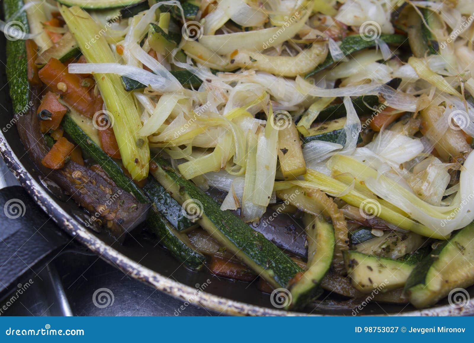 Fried vegetables stock image. Image of dish, vegetables - 98753027